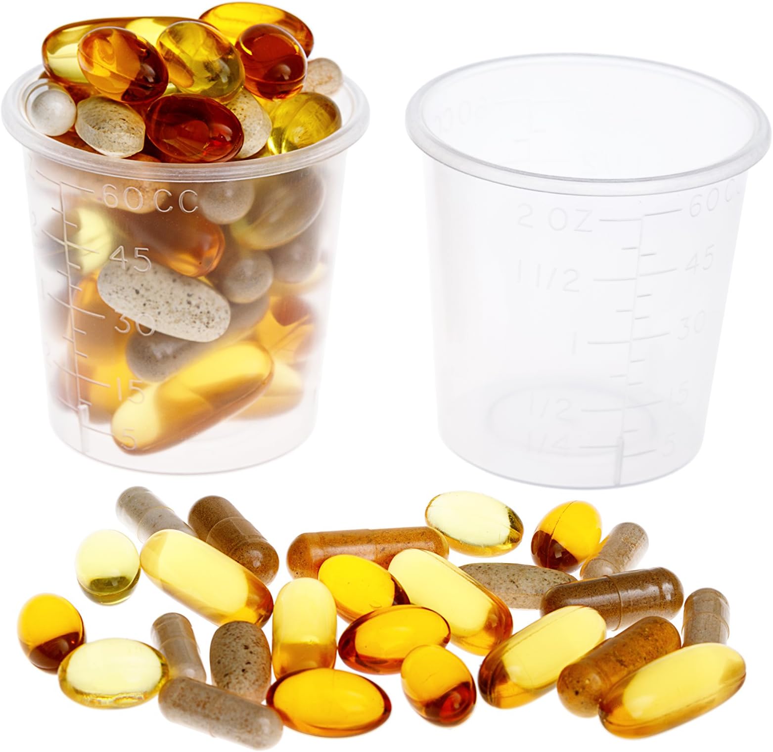 Amazon.com: 2 Ounce Medicine Cups - Thick Plastic Disposable Medicine ...