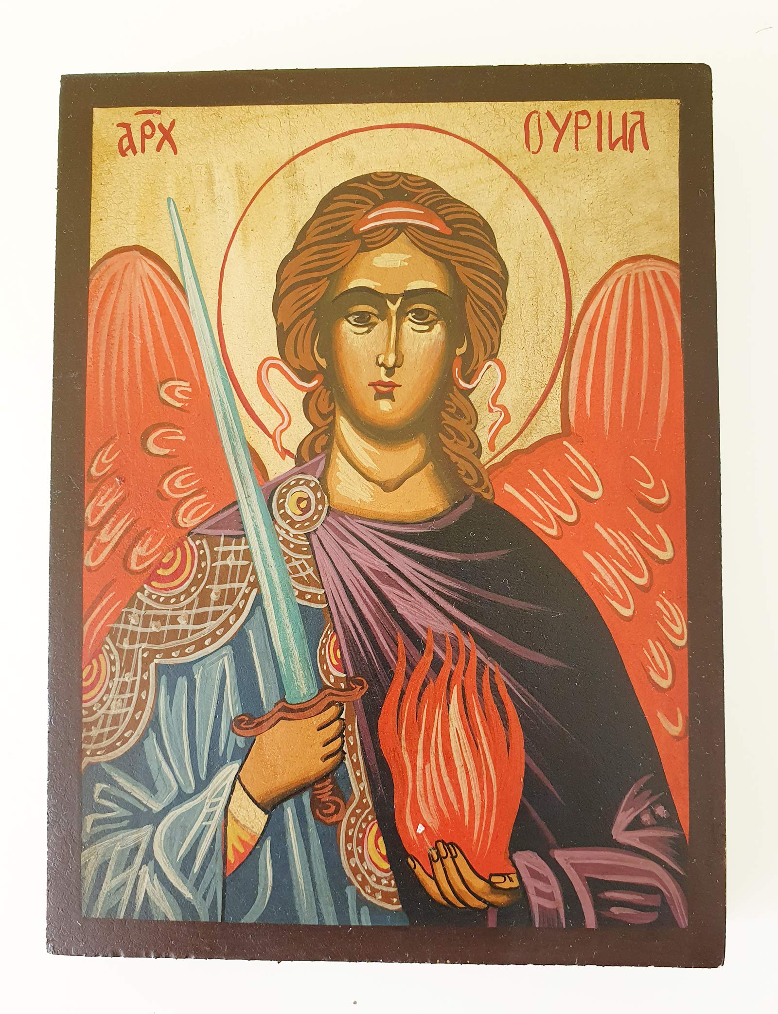 Icono Del Arcángel Uriel Arcángel Uriel Etsy