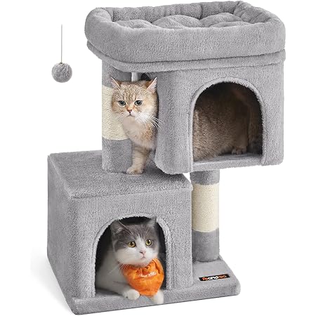 FEANDREA Kratzbaum klein, 67 cm Katzenbaum, Katzenhaus für Kätzchen bis ...