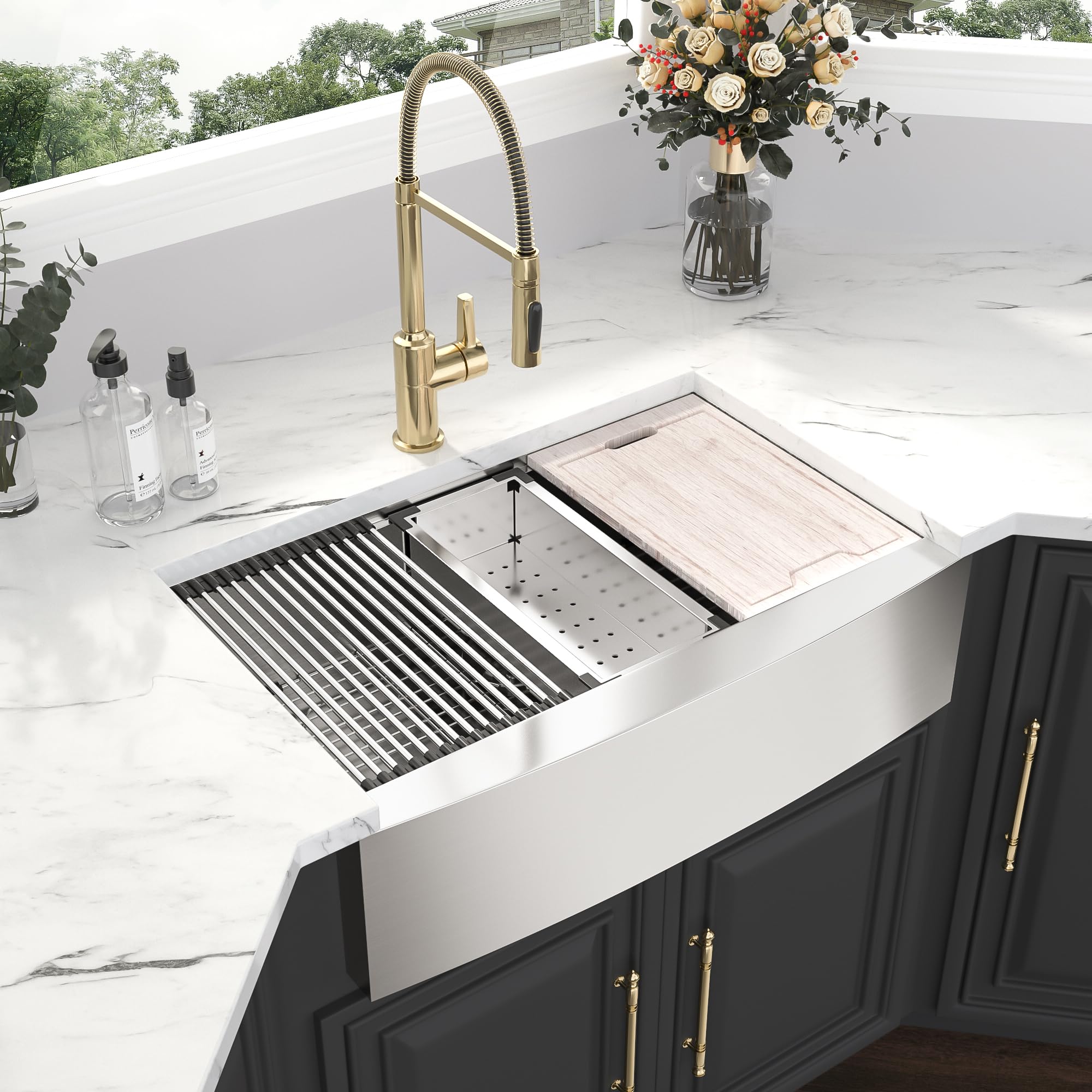 Snapklik.com : 33 Farmhouse Sink Stainless Steel - 33 Inch Kitchen Sink ...