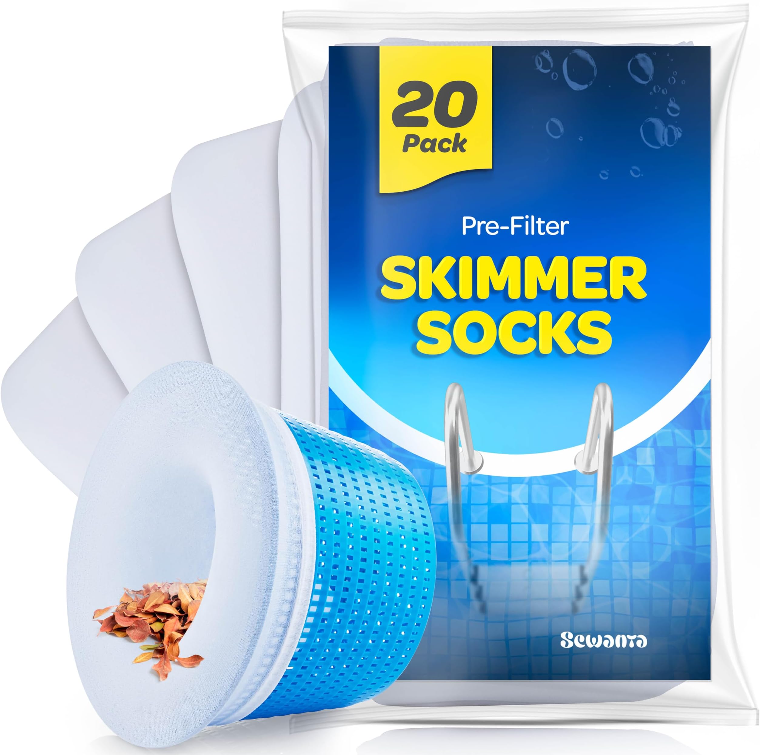 Amazon.com : Pool Filter Savers - Skimmer Socks (10-Pack) : Patio, Lawn ...