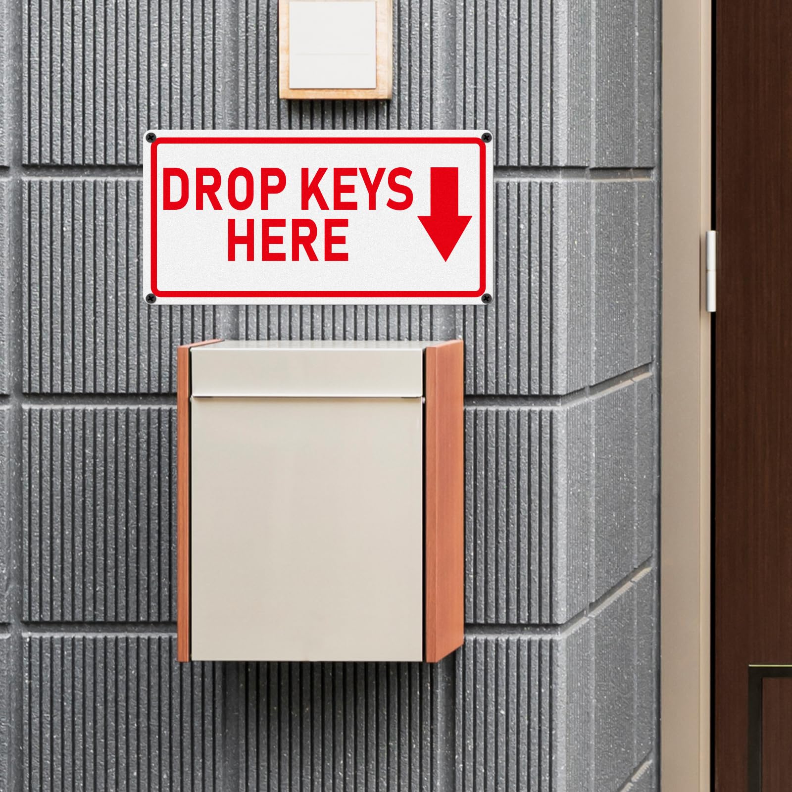 Snapklik.com : Drop Keys Here Sign 12 6 Inches Aluminum Self Adhesive ...