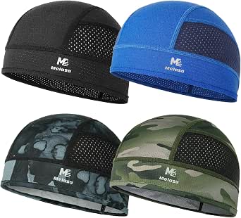 Amazon.com: MELASA 4 Pack Cooling Skull Cap for Men Women, Breathable ...