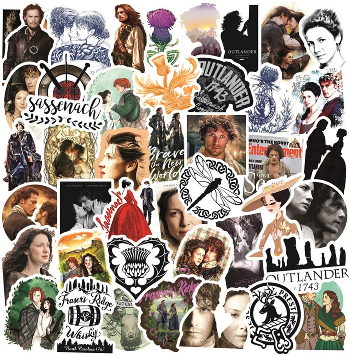 Amazon.com: 50PCS TV Series Outlander Stickers for Water Bottles ...