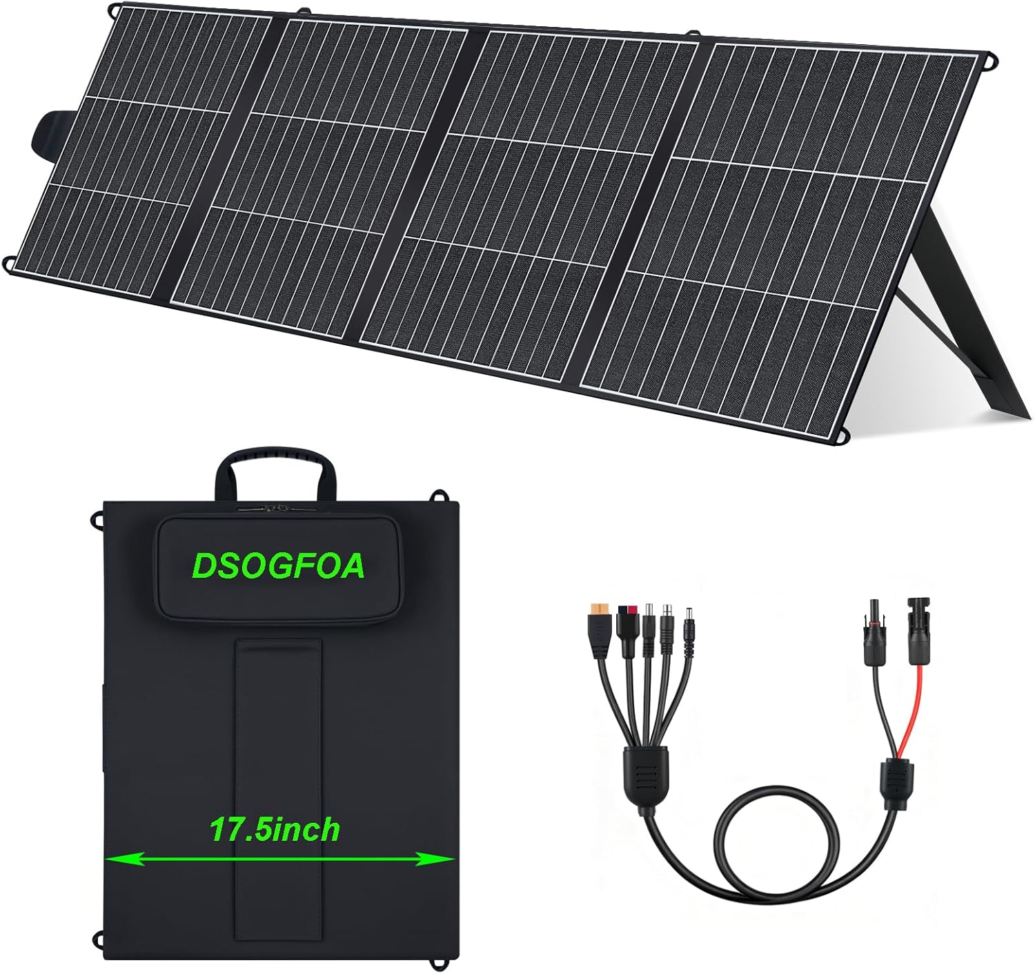 Amazon.com : DSOGFOA 200W Solar Panel, Lightweight Portable Solar ...