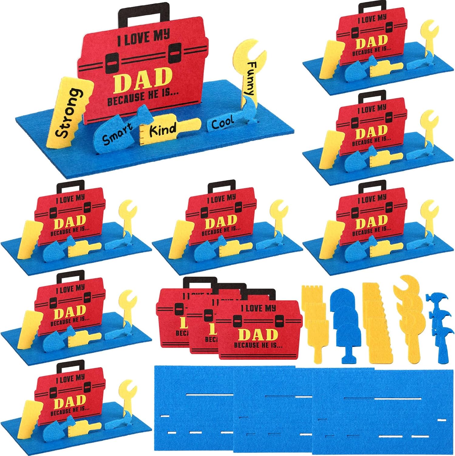 Amazon.com: SmoothNovelty 24 Sets Father's Day Craft Kit for Kids I ...