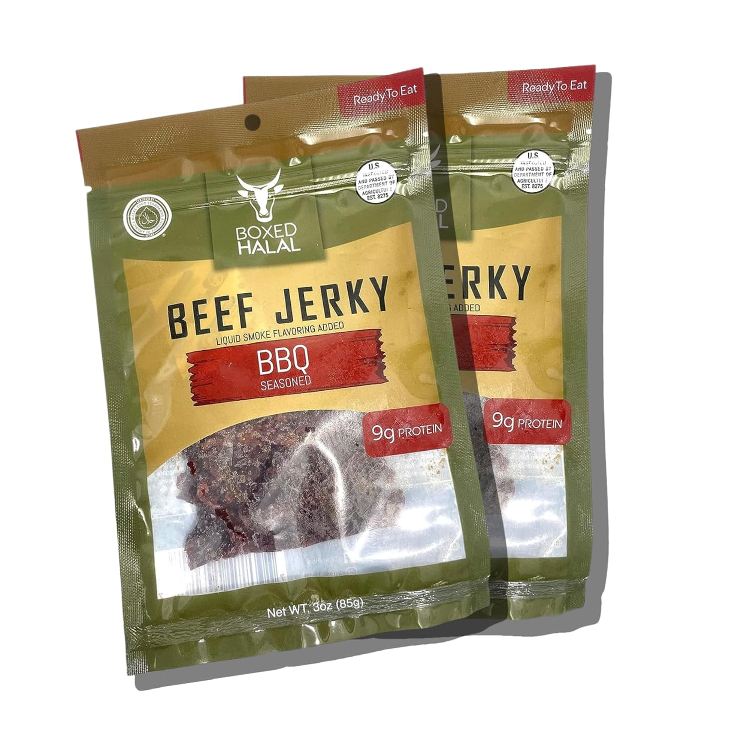 Amazon.com: BOXED HALAL Premium 100% Grass-Fed BBQ Beef Jerky Strips ...