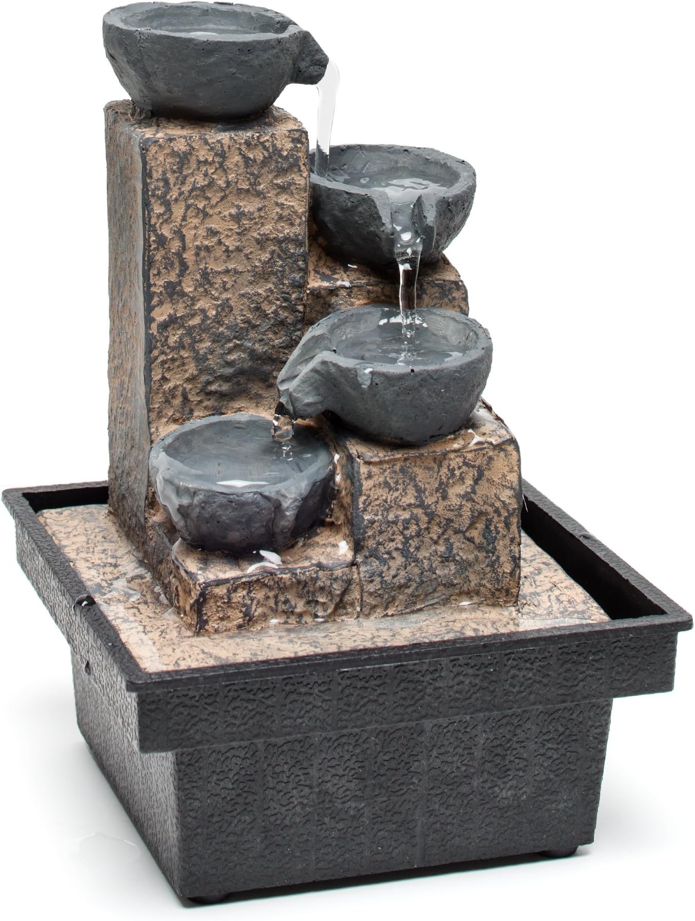 Amazon.com: Relaxus Decor Desk Mini Water Basket Fountain - Water ...