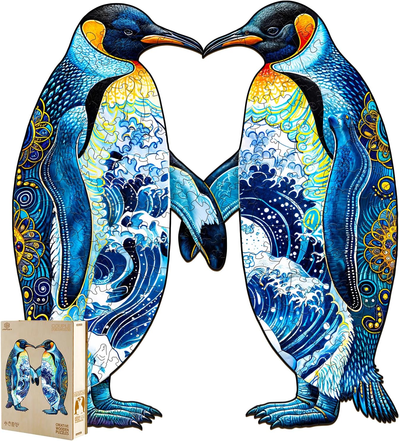 Amazon.com: Jigfoxy Wooden Puzzles for Adults, Penguin Wood Puzzles ...