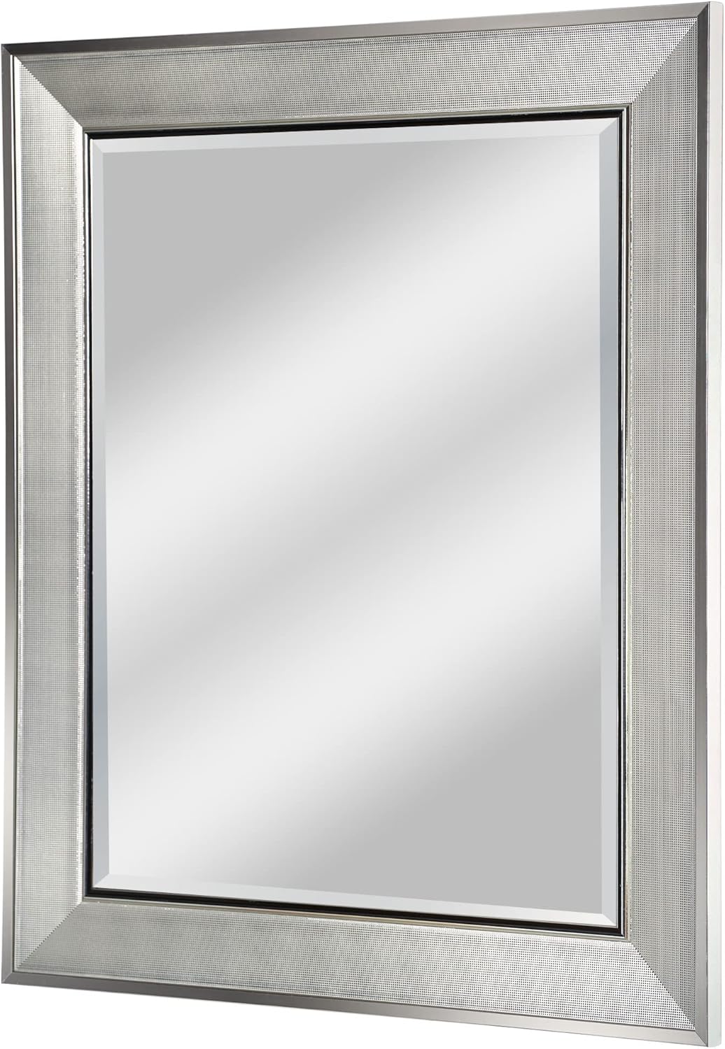 Amazon.com: Head West Chrome Pave Textured Beaded Rectangular Frame ...