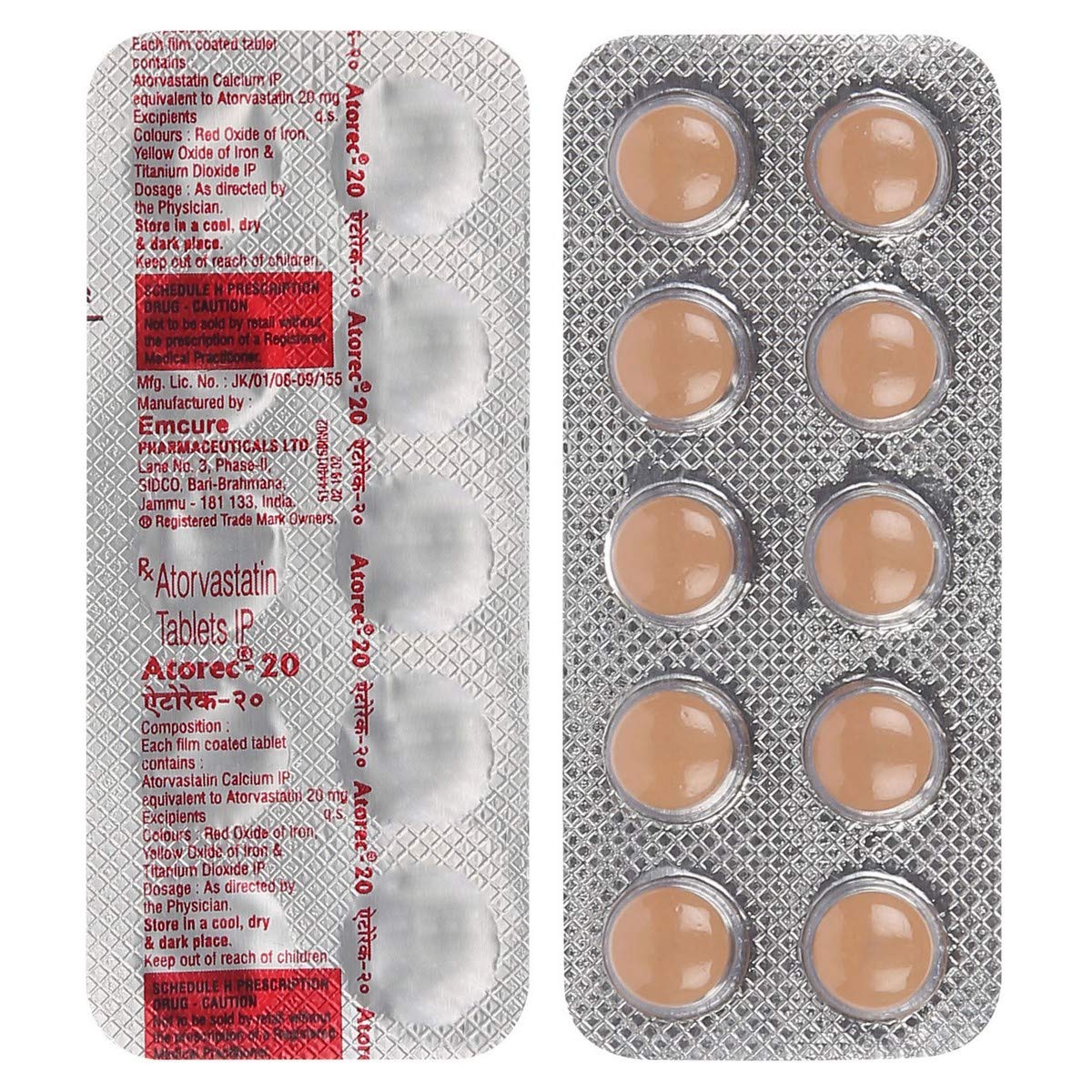 Atorec 20 - Strip of 10 Tablets : Amazon.in: Health & Personal Care