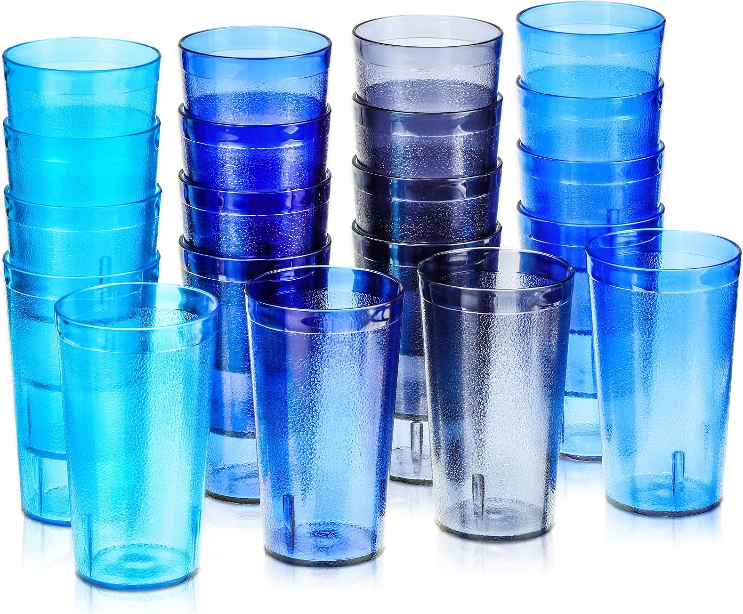 Amazon.com | Tanlade Set of 20 Plastic Restaurant Tumblers 14 oz ...