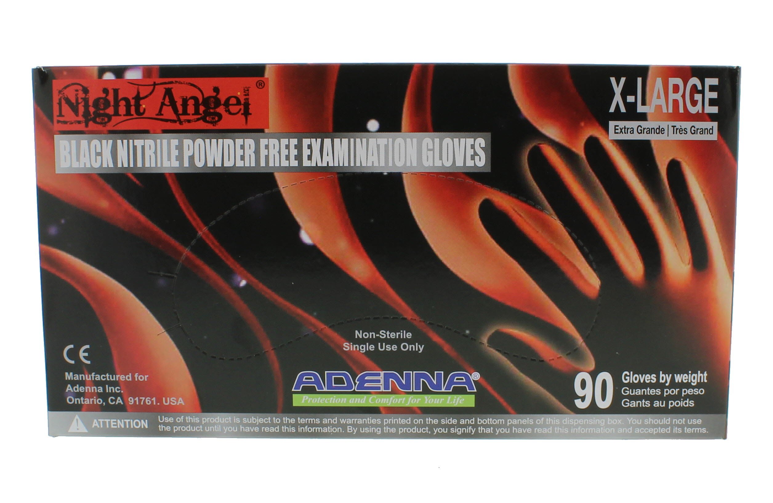 Snapklik.com : Adenna NGL228 Night Angel 4 Mil Nitrile Powder Free Exam ...
