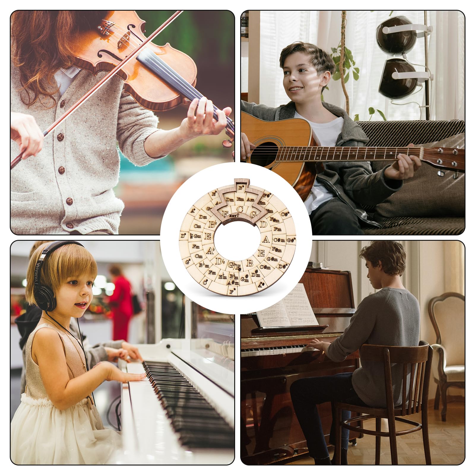 Snapklik.com : Wooden Melody Tool, Circle Of Fifths Wheel Music ...