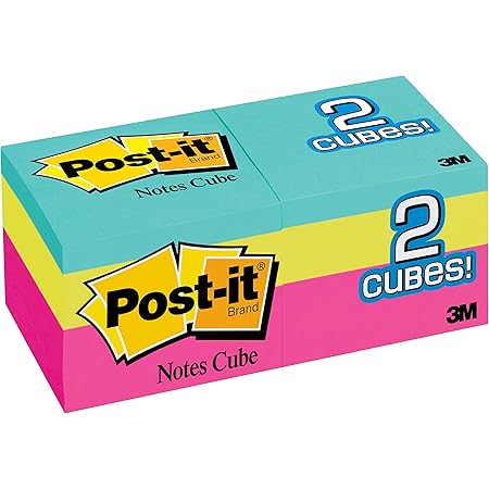 Post-it Notes cubeta, 2 x 2 pulgadas, Rosa (Pink Wave), 2 Packs ...