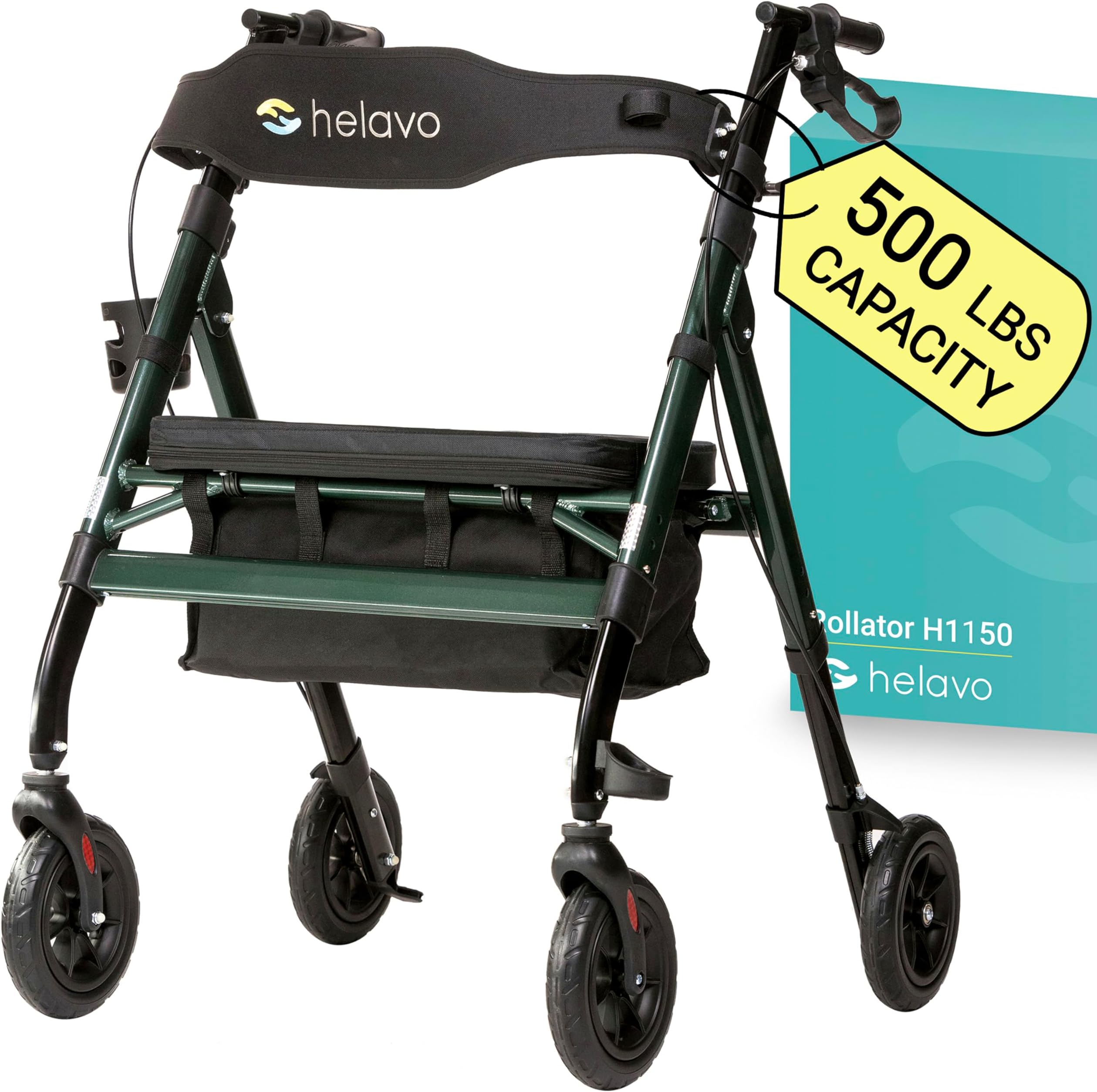 Amazon.com: Medline Heavy-Duty Bariatric Folding Walker with 5” Wheels ...