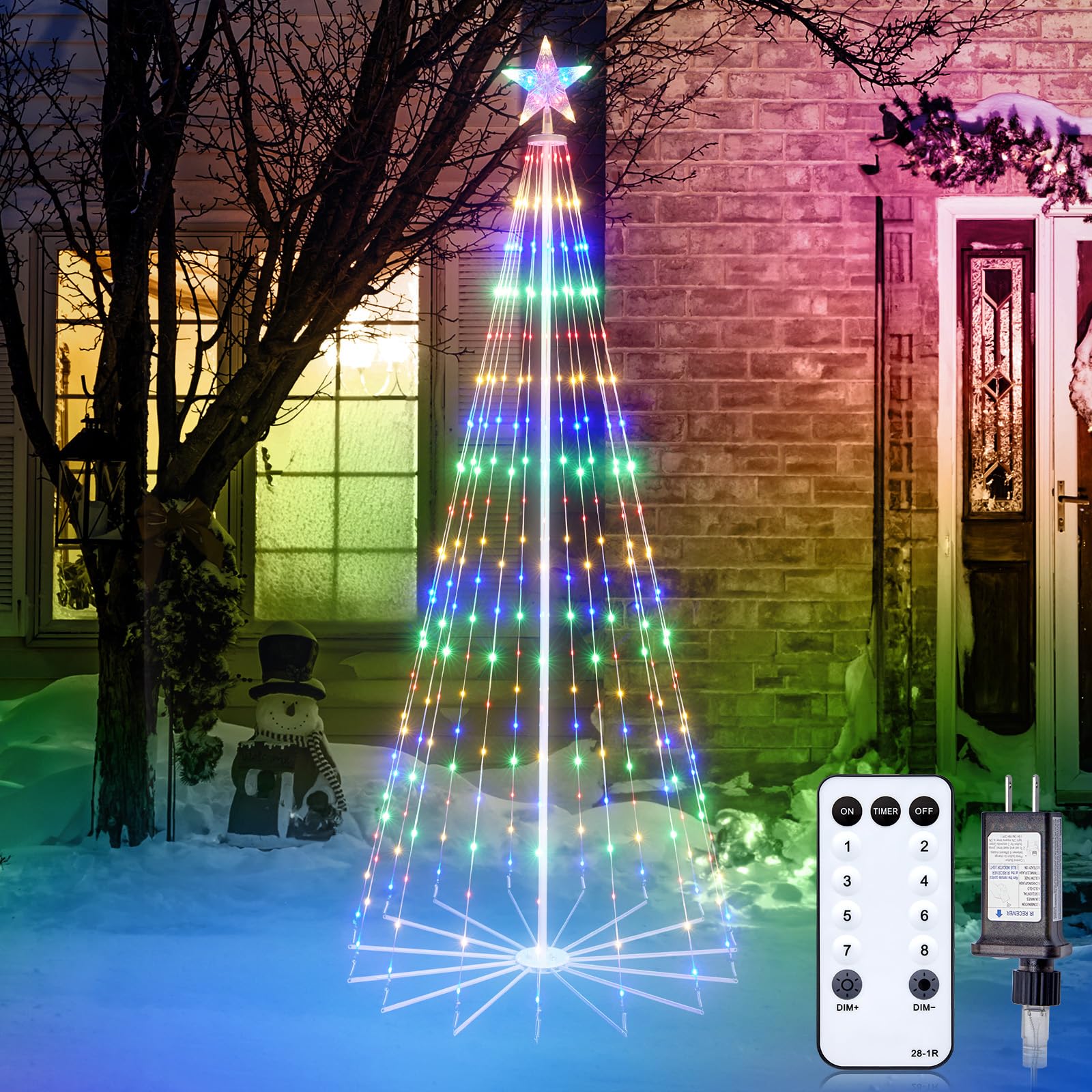 Outdoor Artificial Lighted Trees Artificial Christmas Tree Light With