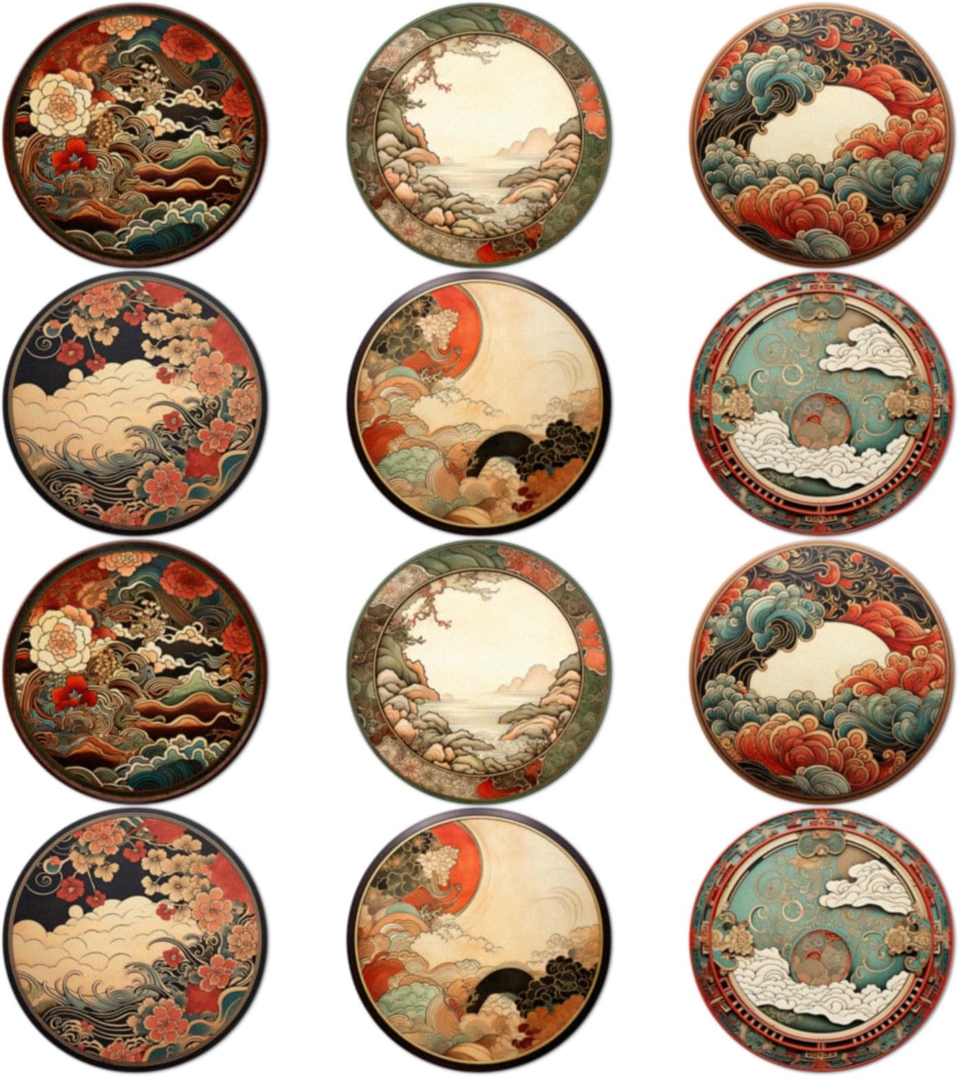 Amazon.com: Japanese Coasters Japan Manhole Design Coasters for Drinks ...