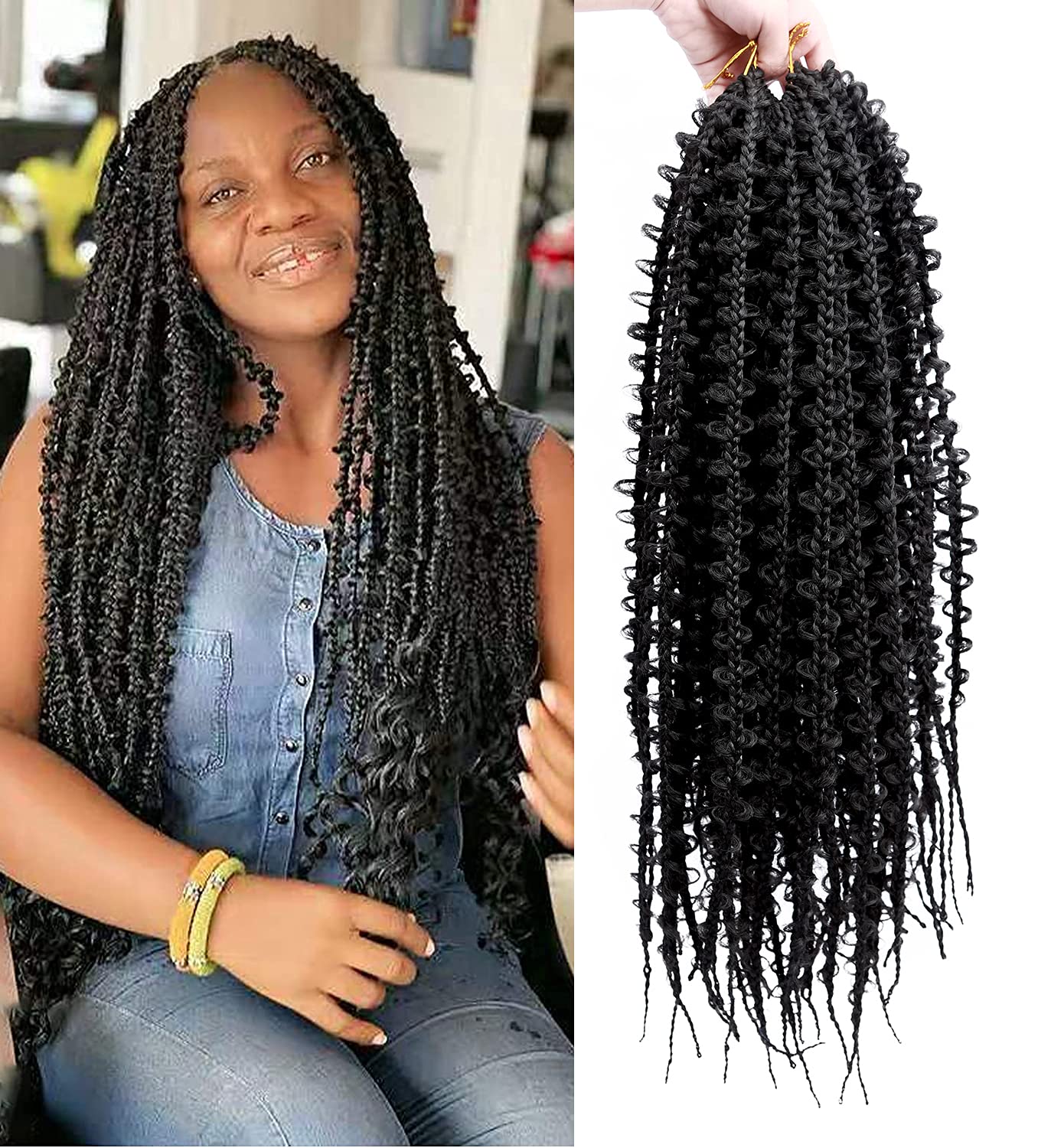 24 Inch Jungle Box Braids Crochet Hair 4packs Butterfly Box ...