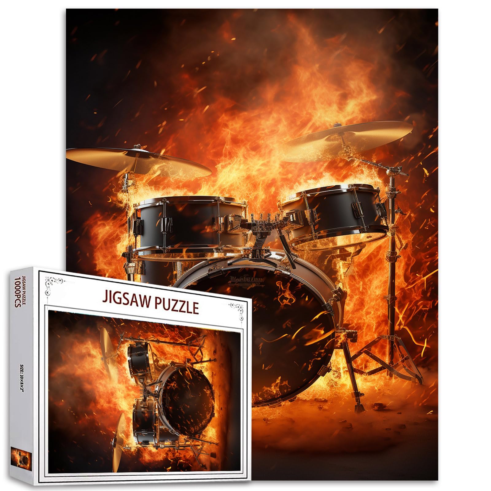 Amazon.com: Flaming Instrument Jigsaw Puzzles for Adults 1000 Pieces ...