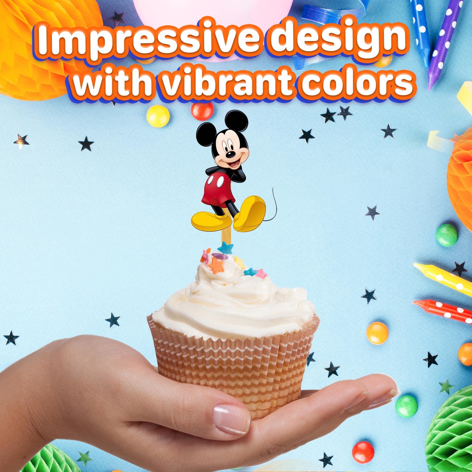 Snapklik.com : 24x Cupcake Topper Picks