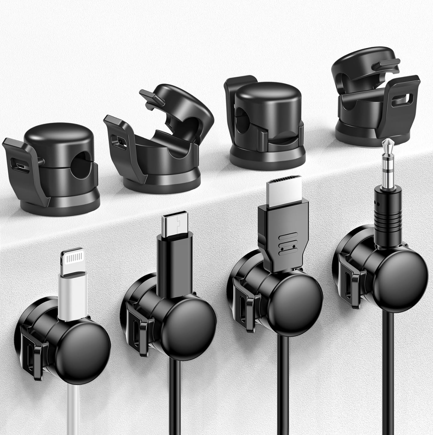 Amazon.com: LOTUNY Cable Clips, 8 Pack Cord Organizer [Cable Smooth ...