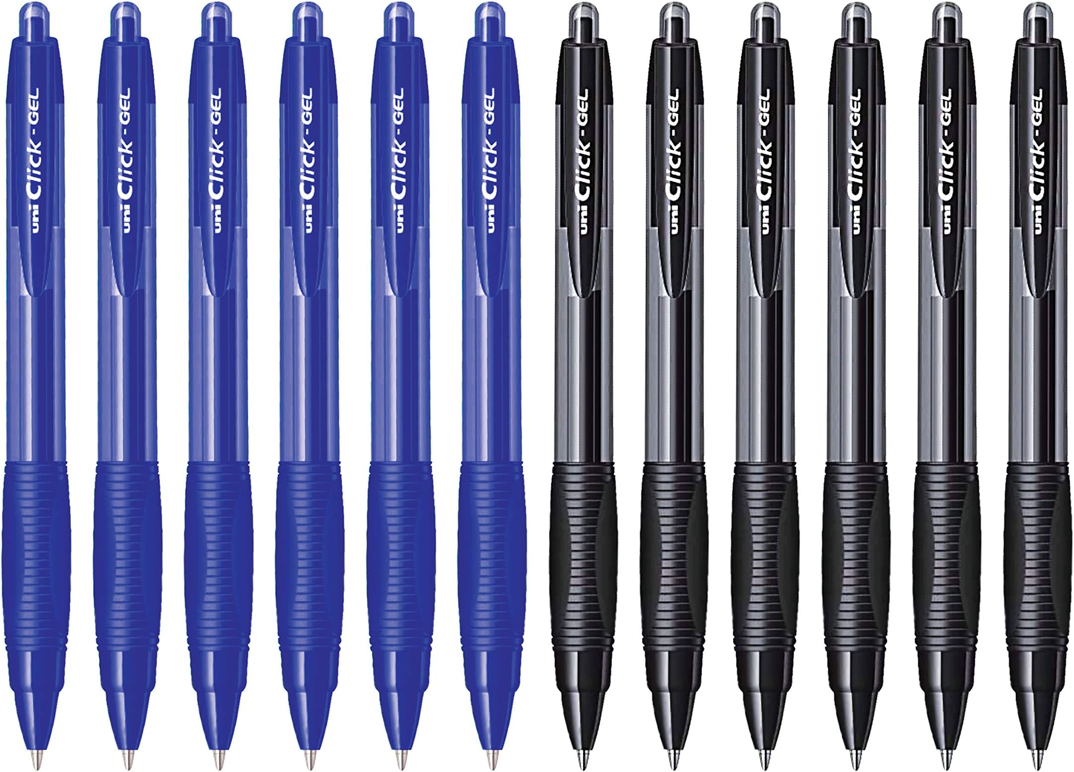 UNI-BALL Click Gel XSGR7 0.7mm Gel Pen | Triangular Rubber Grip Barrel ...