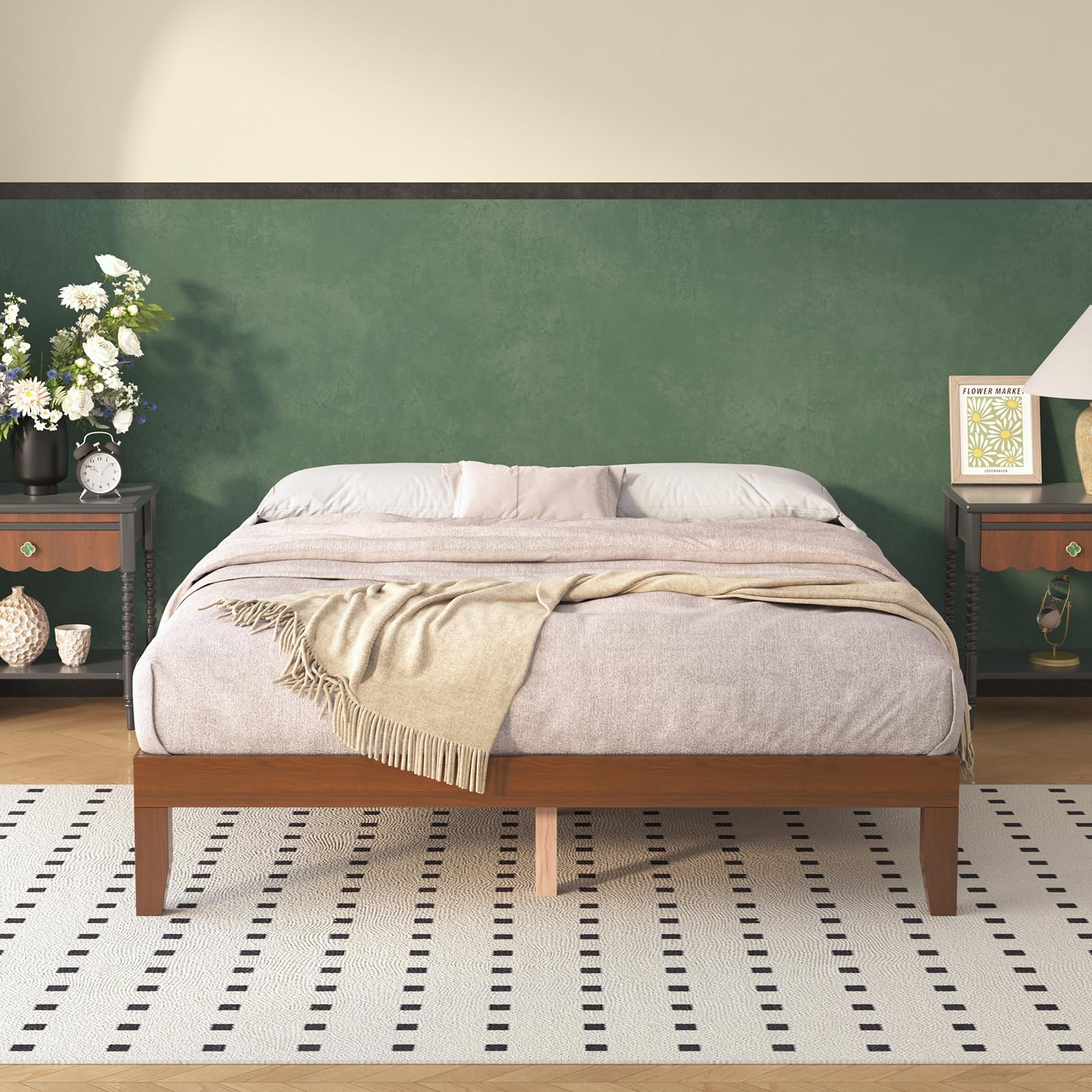 Amazon.com: Mellow Naturalista Grand - 12 Inch Solid Wood Platform Bed ...