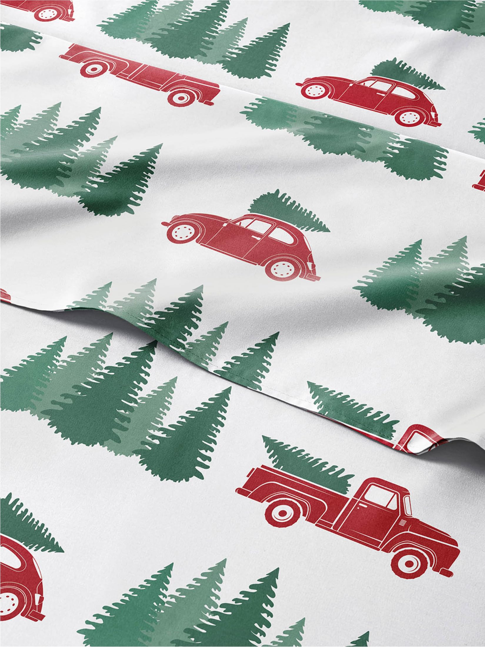 Amazon.com: Twin XL Christmas Tree Sheet Set - Holiday Xmas Pattern ...