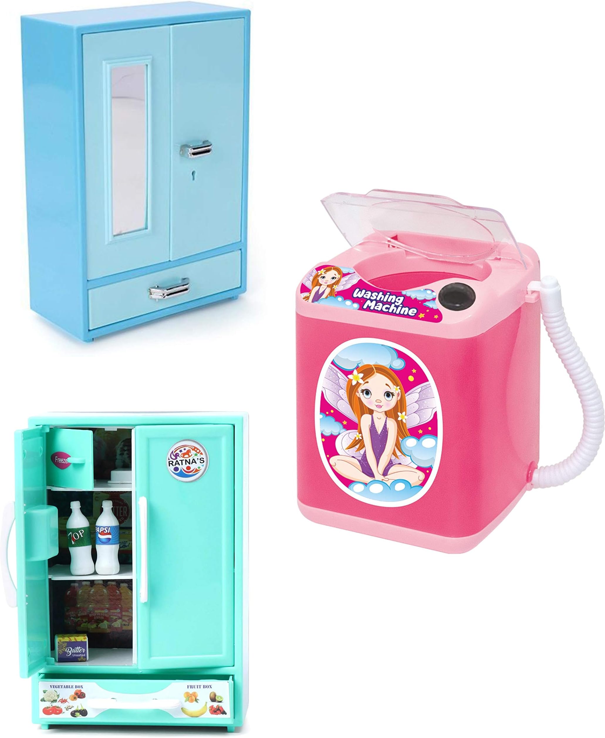 Buy Ratna's Plastic Toy Refrigerator Role Play Household Kitchen ...