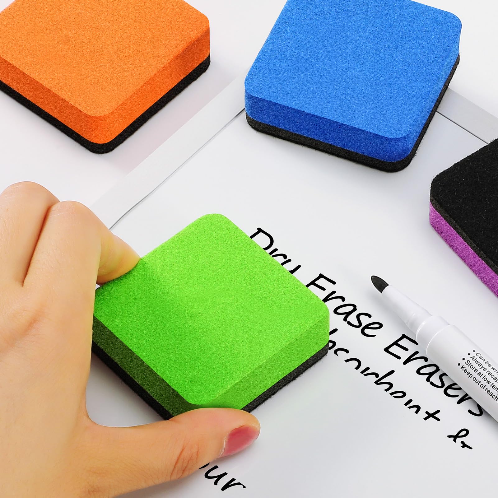 Snapklik.com : MaxGear Whiteboard Eraser, 108 Pack Magnetic Dry Erase ...