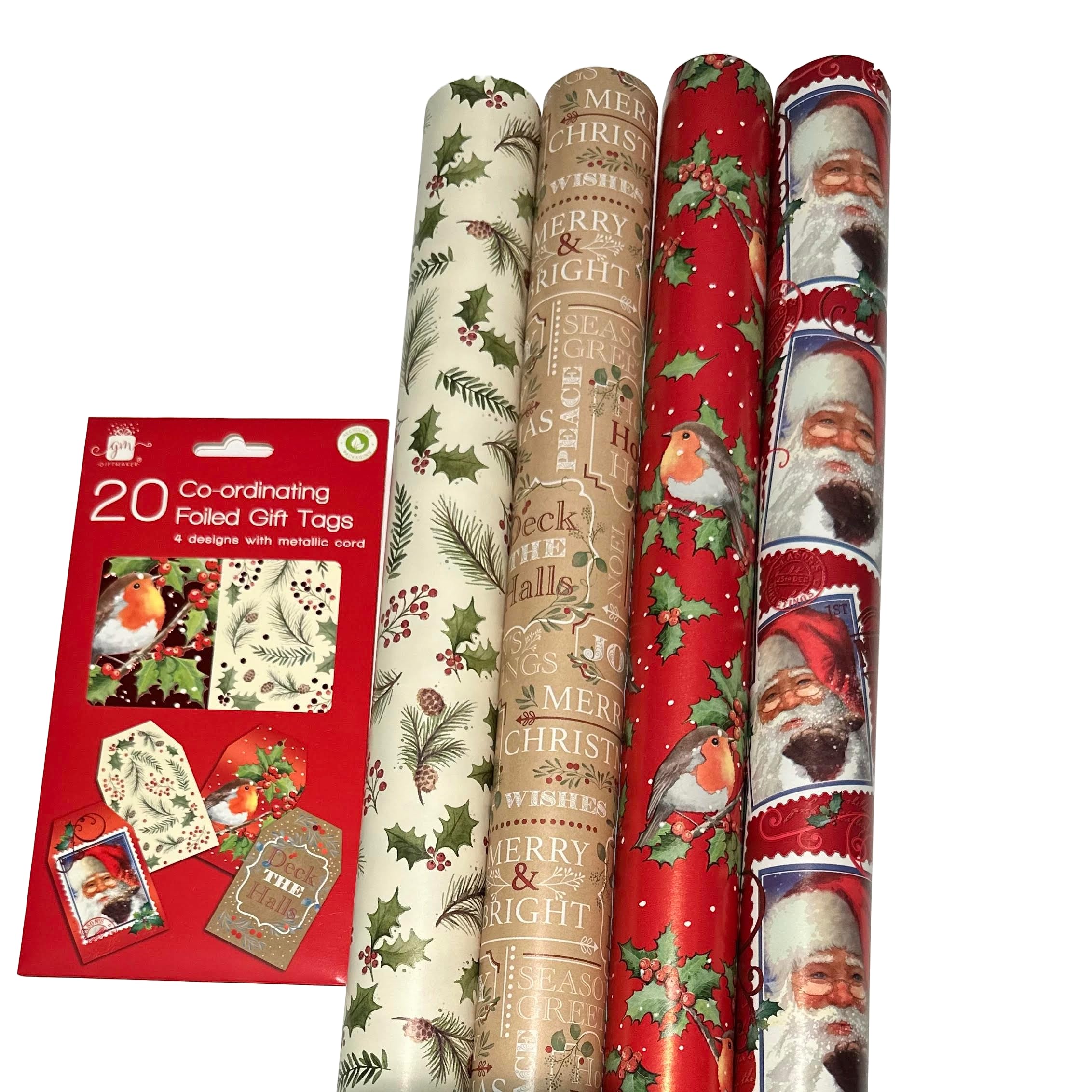 4 X 7M Traditonal Christmas Wrapping Paper Roll (28 meters) Ideal for ...