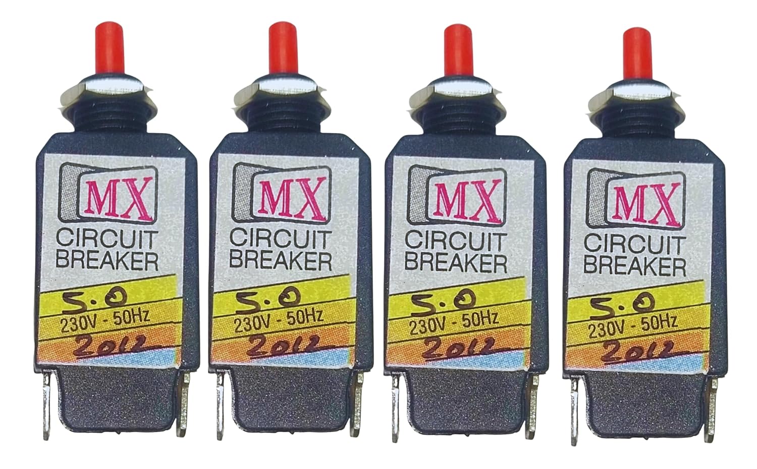 4 Pcs of 5 Amps Mini CIRCUIT BREAKER | Thermal Overload Protector AC ...