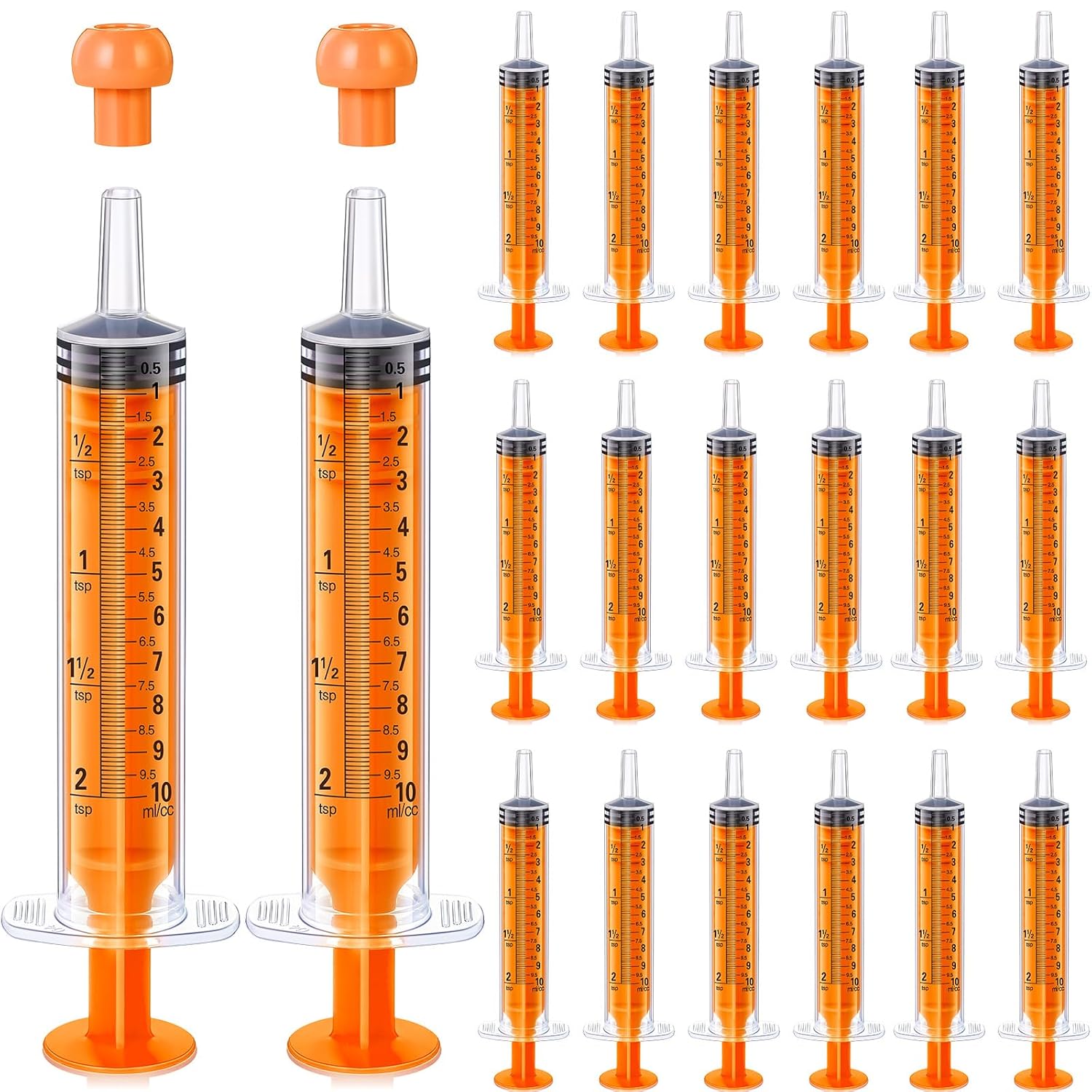 Amazon.com: TrelaCo 20 Pack 10ml Oral Syringes with Cap for Liquid ...