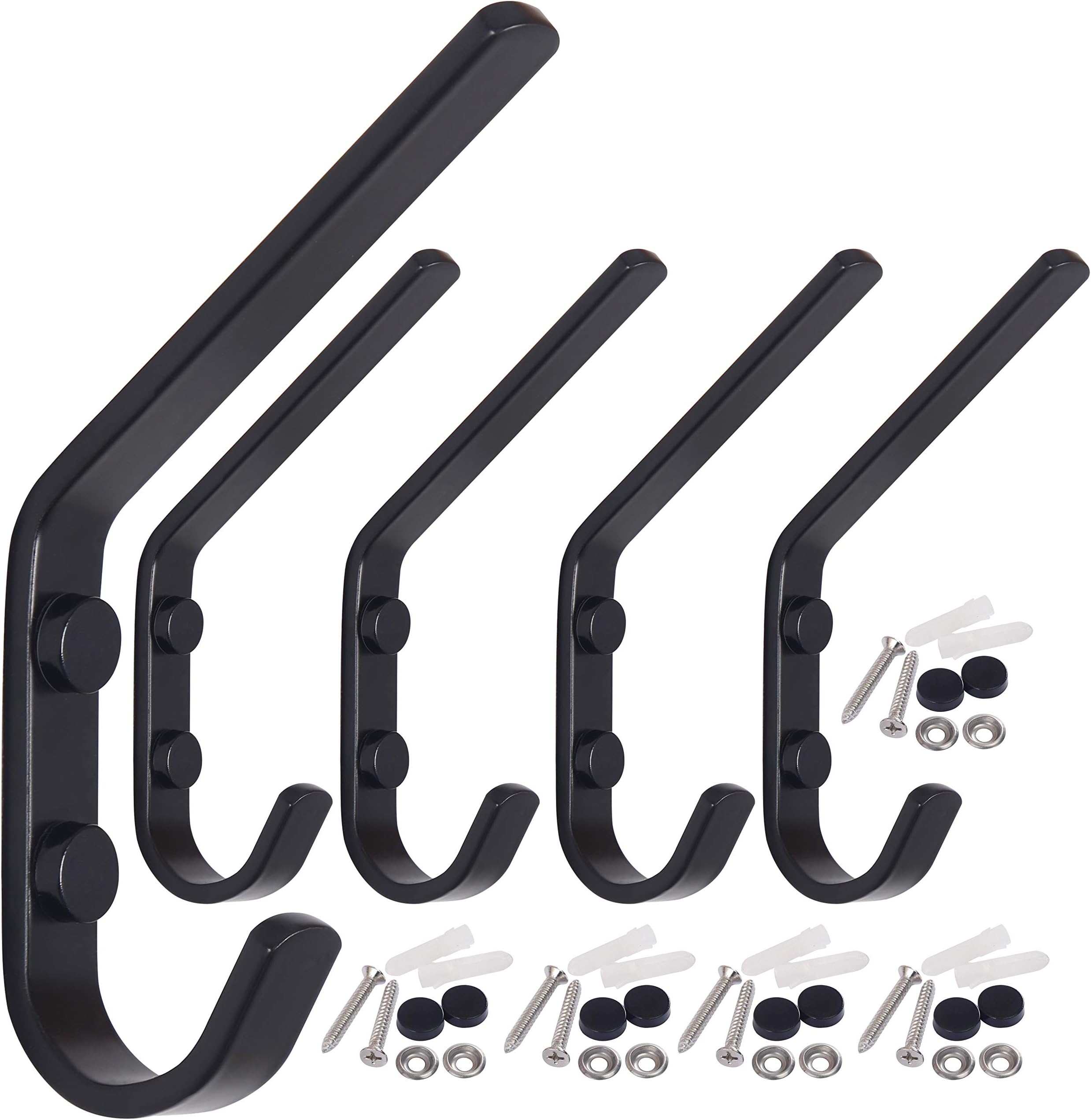 Amazon.com: Decorative Coat Hooks For Wall Mount Set of 5 - Stylish and ...