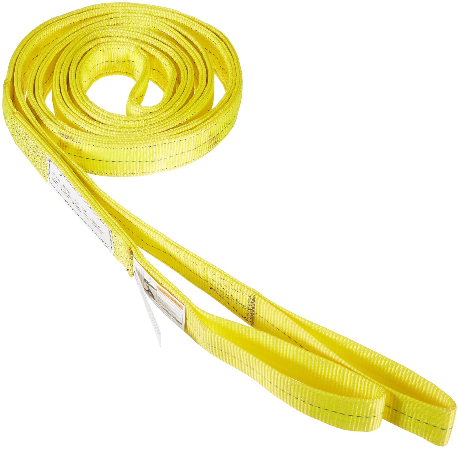 Indusco 77865911 Type 3 Nylon Flat Eye Synthetic Sling, 2 Ply, 9300 lbs ...