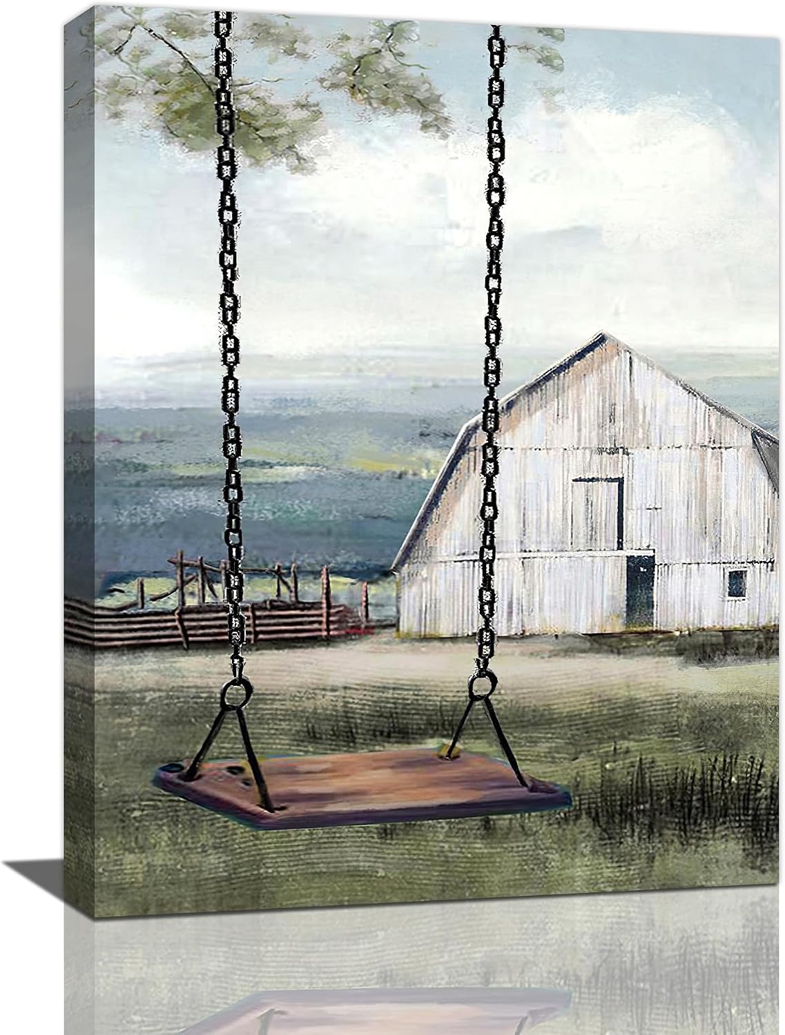 Amazon.com: Chicvali Farmhouse Wall Art Swing Wall Decor Country Barn ...