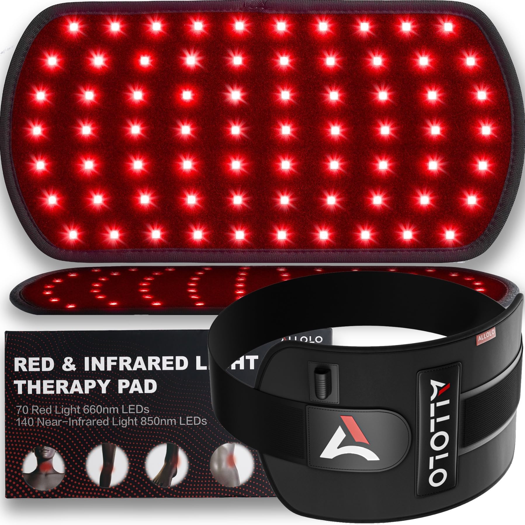 Amazon.com: Kaoudt Upgraded 16" x 8.6" Infrared Red Light Therapy Mat ...