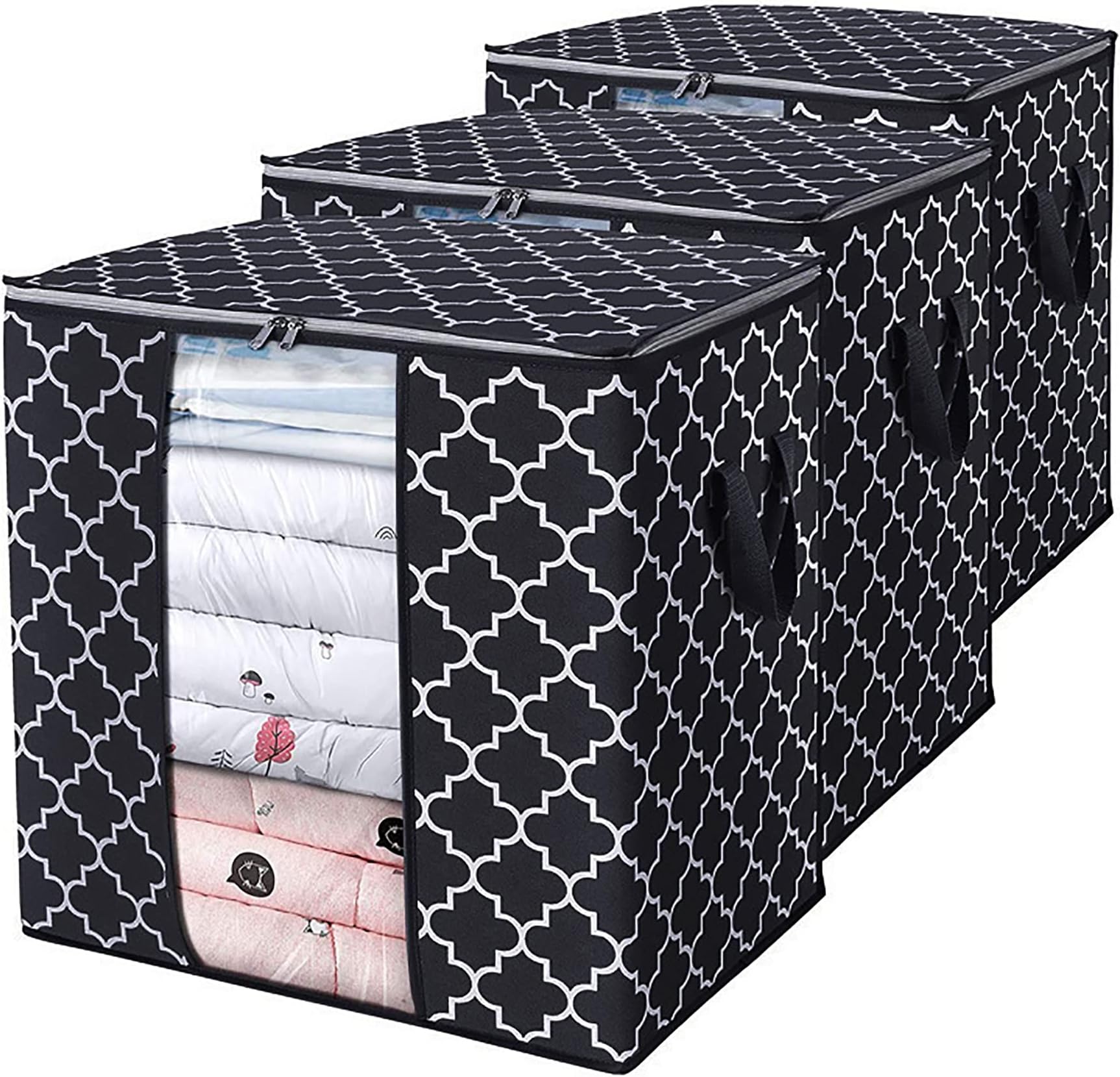 Diboniur Sac de Rangement Vetement, 94L Lot de 3 Grand Housse de ...