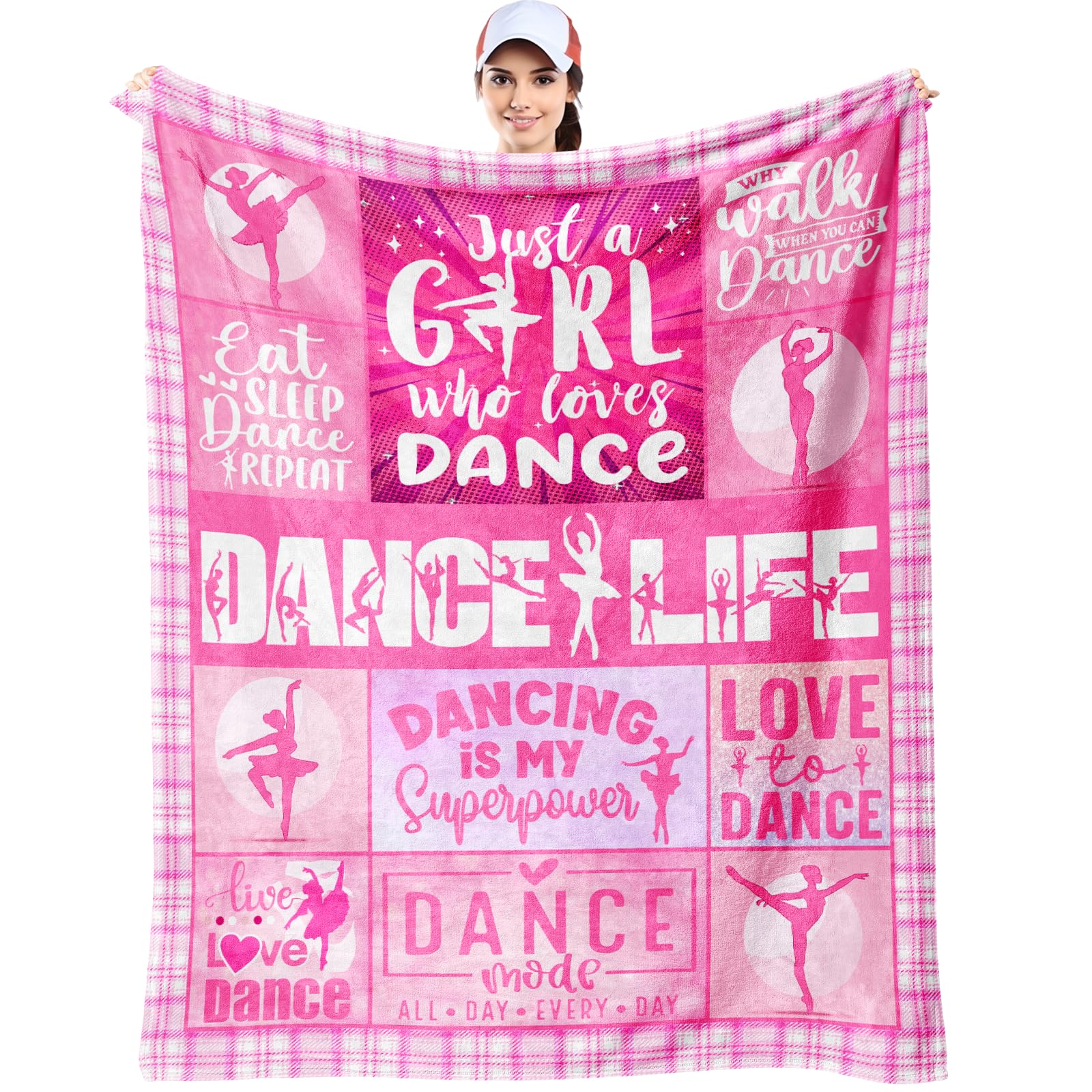 Amazon.com: Dance Gifts for Girls Throw Blanket 60" x 50", Dancer Gifts ...