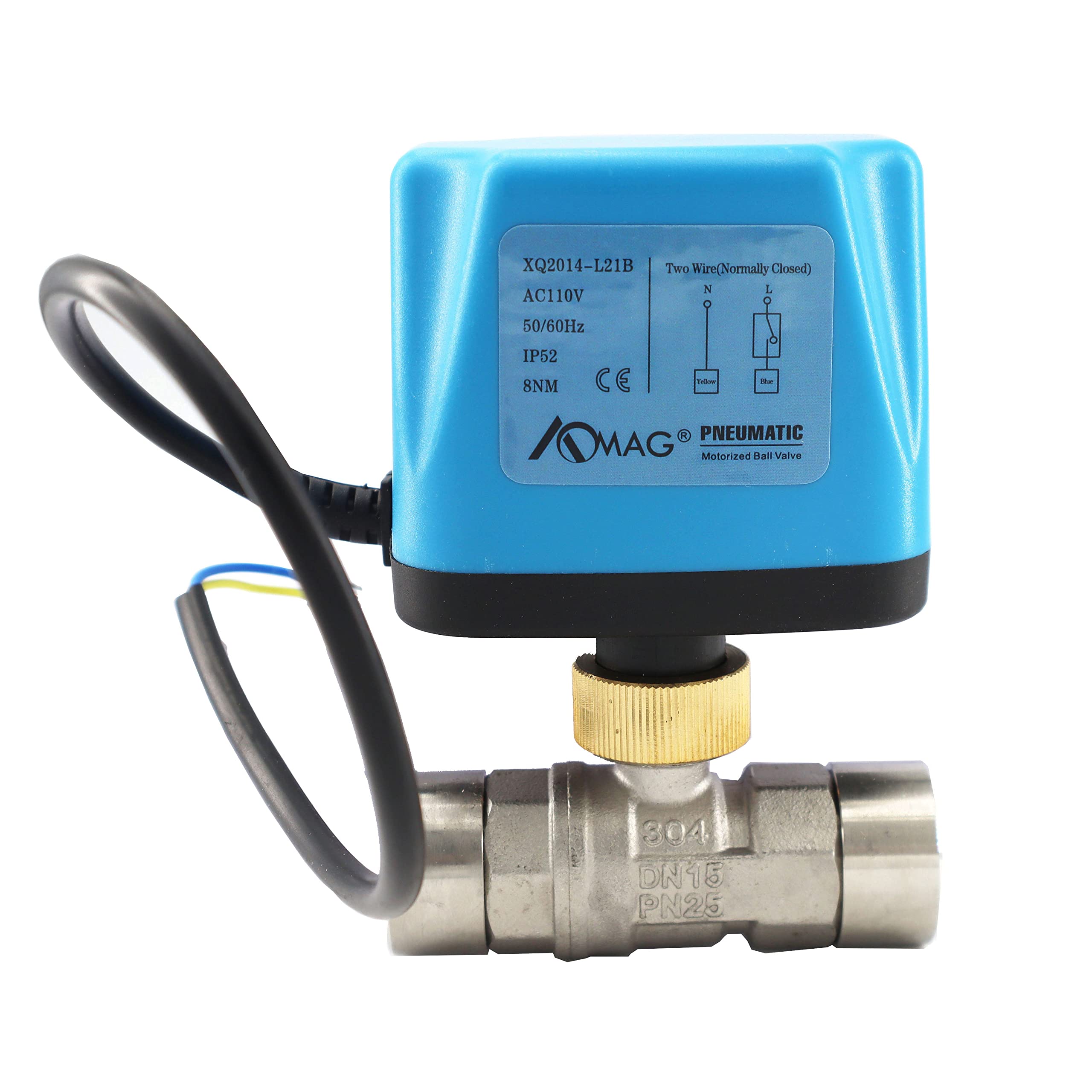 Amazon.com: Motorized Ball Valve - 1/2" Stainless Steel Electric Ball ...