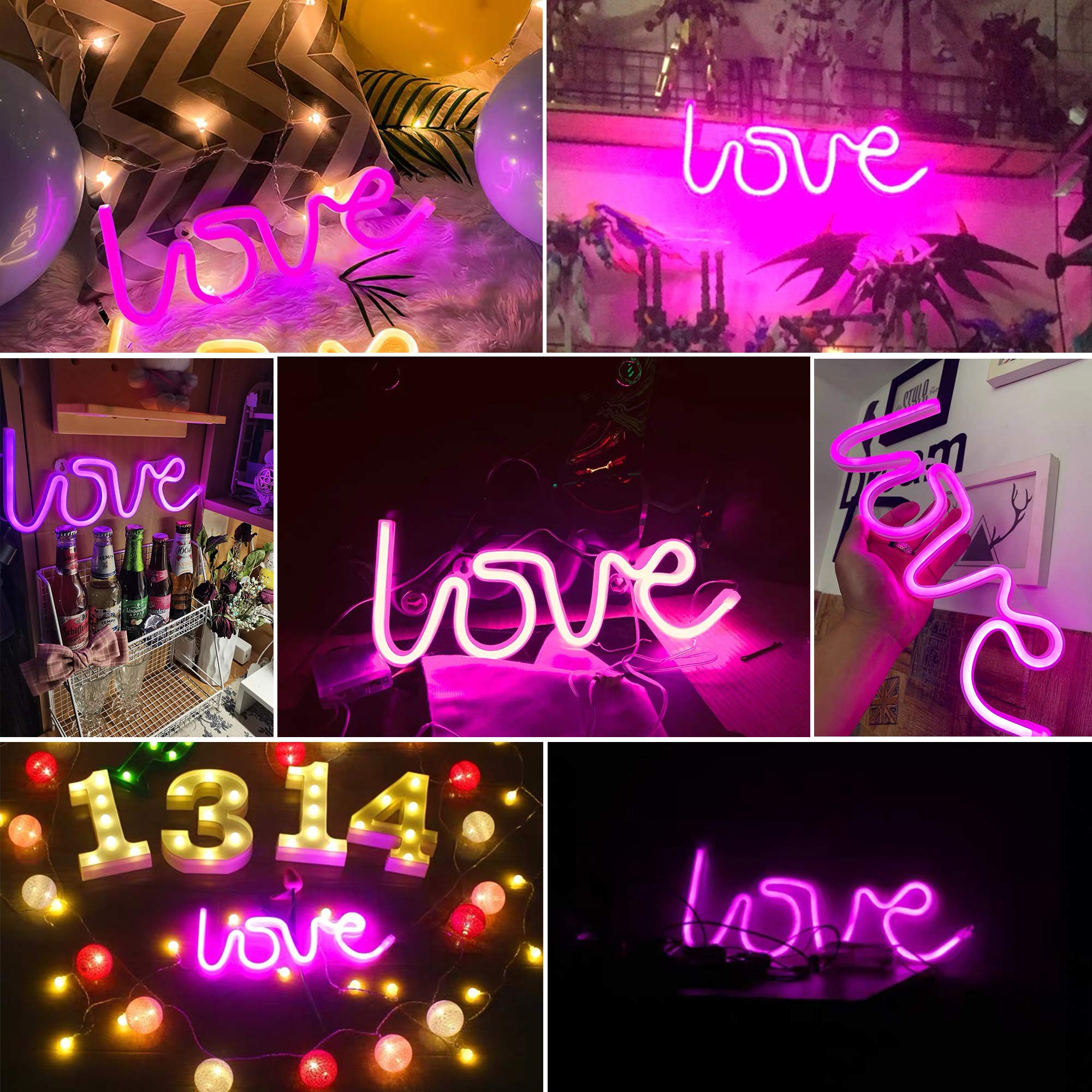 Love Letter Wall Decor Love Letter LED Neon Sign - Warm White Wall ...