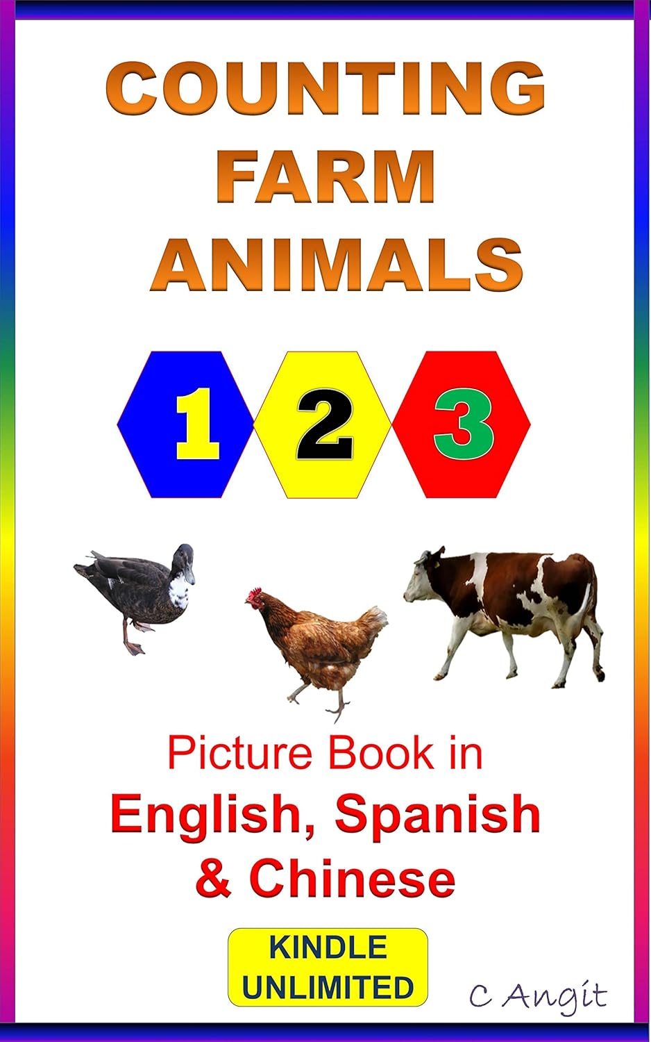 Counting Farm Animals: Picture Book in English, Spanish & Chinese ...