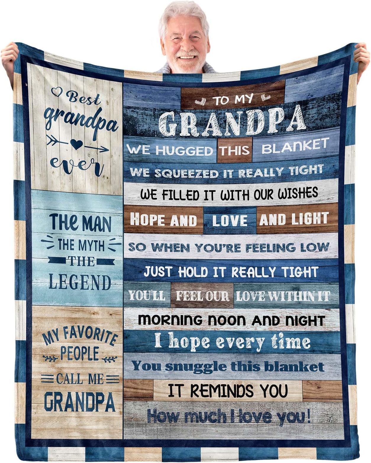 Amazon.com: Grandpa Gifts Blanket,Grandpa Birthday Gifts,Best Grandpa ...