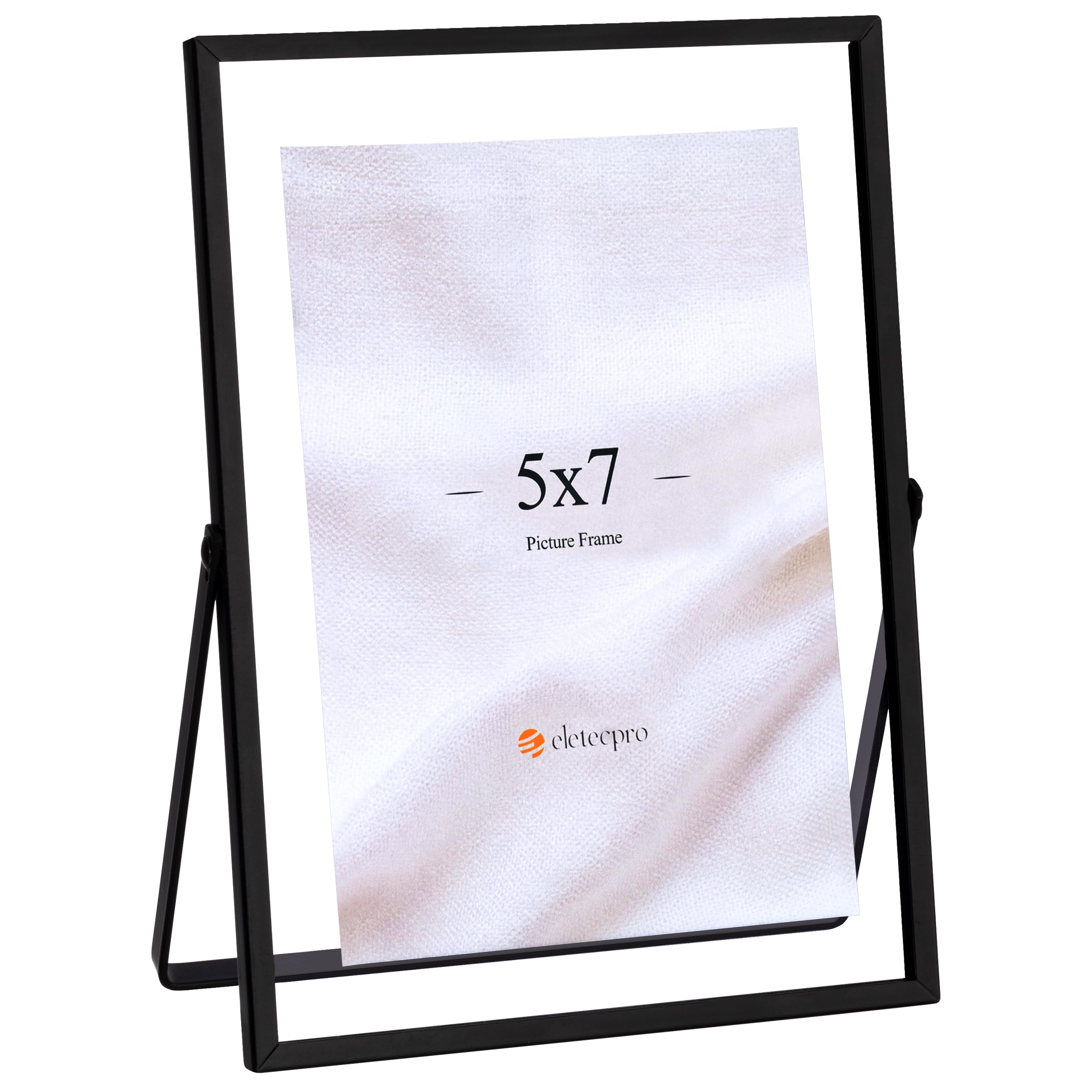 Amazon.com - eletecpro 5x7 Metal Picture Frame with Real Glass Cover ...