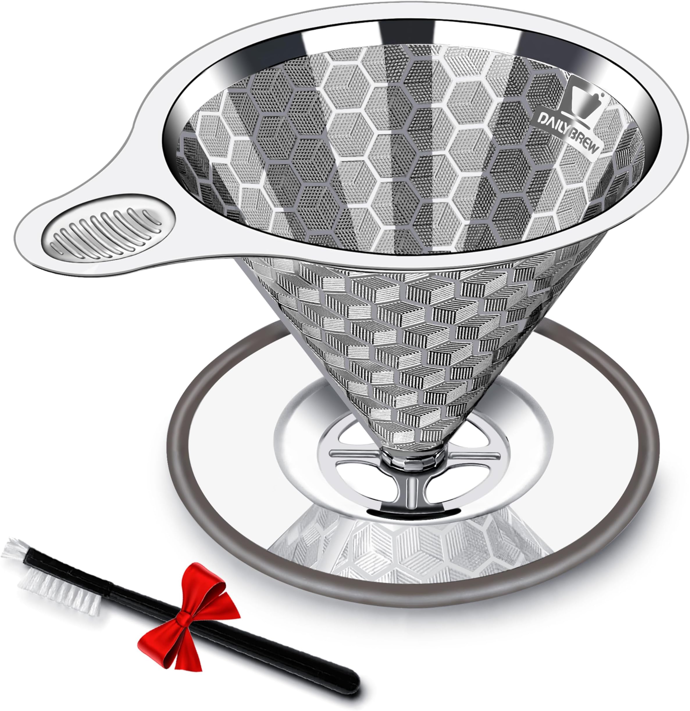 Amazon.com: NKOVE Pour Over Coffee Dripper Stainless Steel Reusable ...