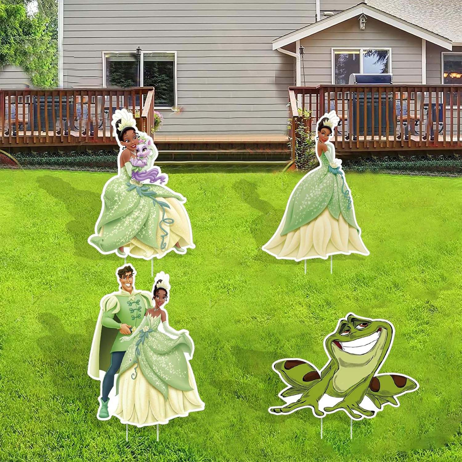 Amazon.com : Princess Tiana Party Supplies,4PCS Yard Signs with Stakes ...