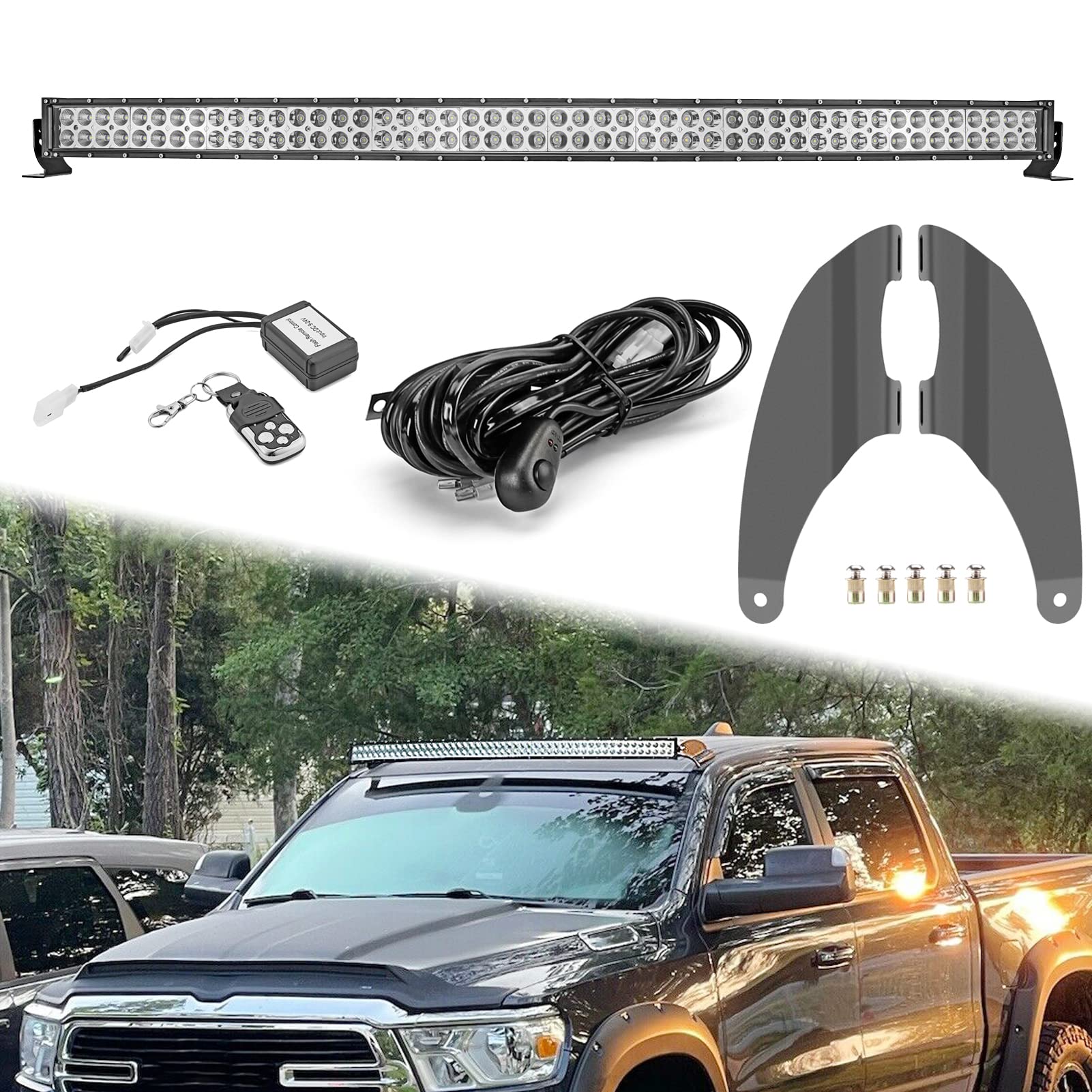 Roof Mounted Led Light Bar Dodge Ram Sherpa RAM 3500 Roof Rack | Truck