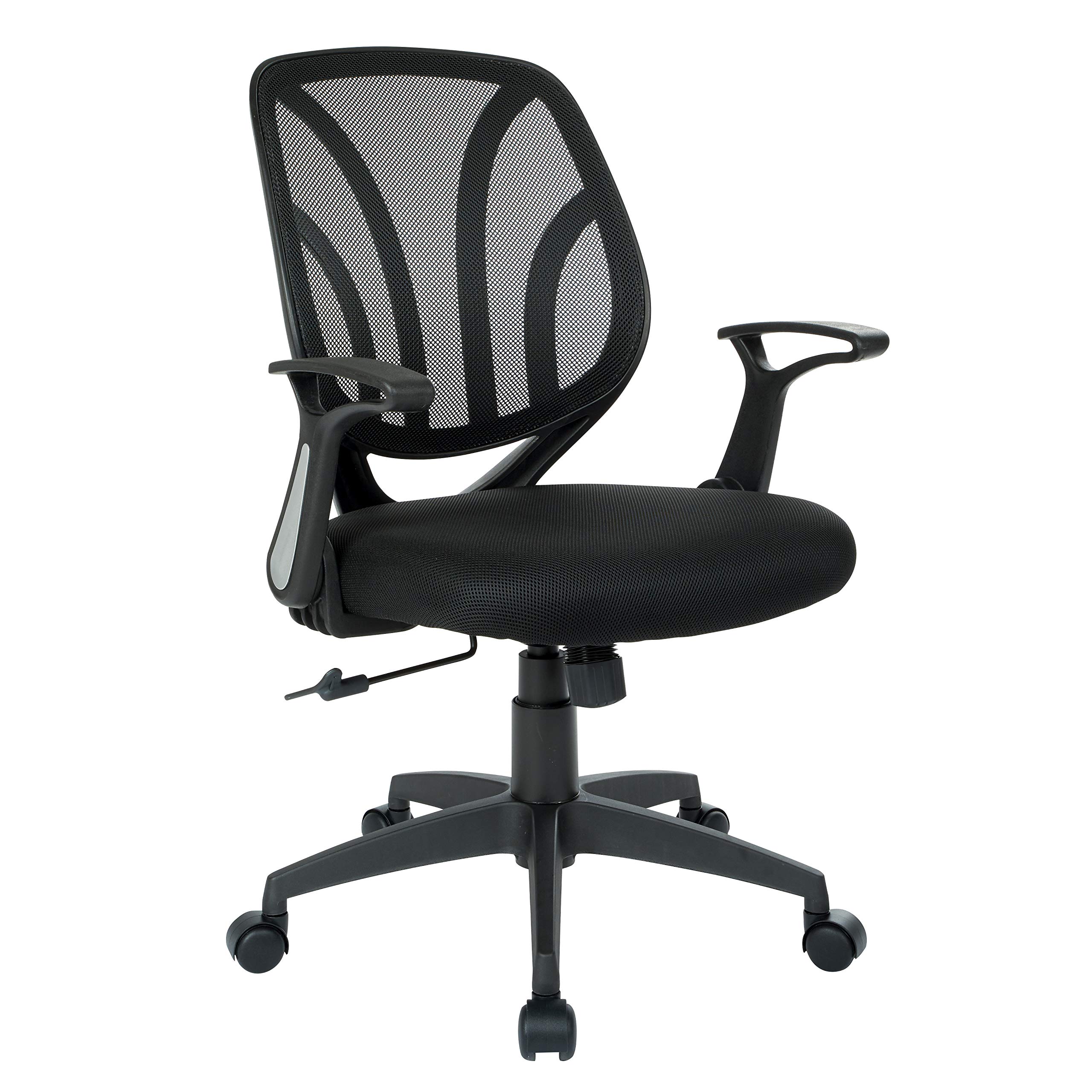 Amazon.com: Office Star Ventilated Screen Back Task Chair with Built-in ...
