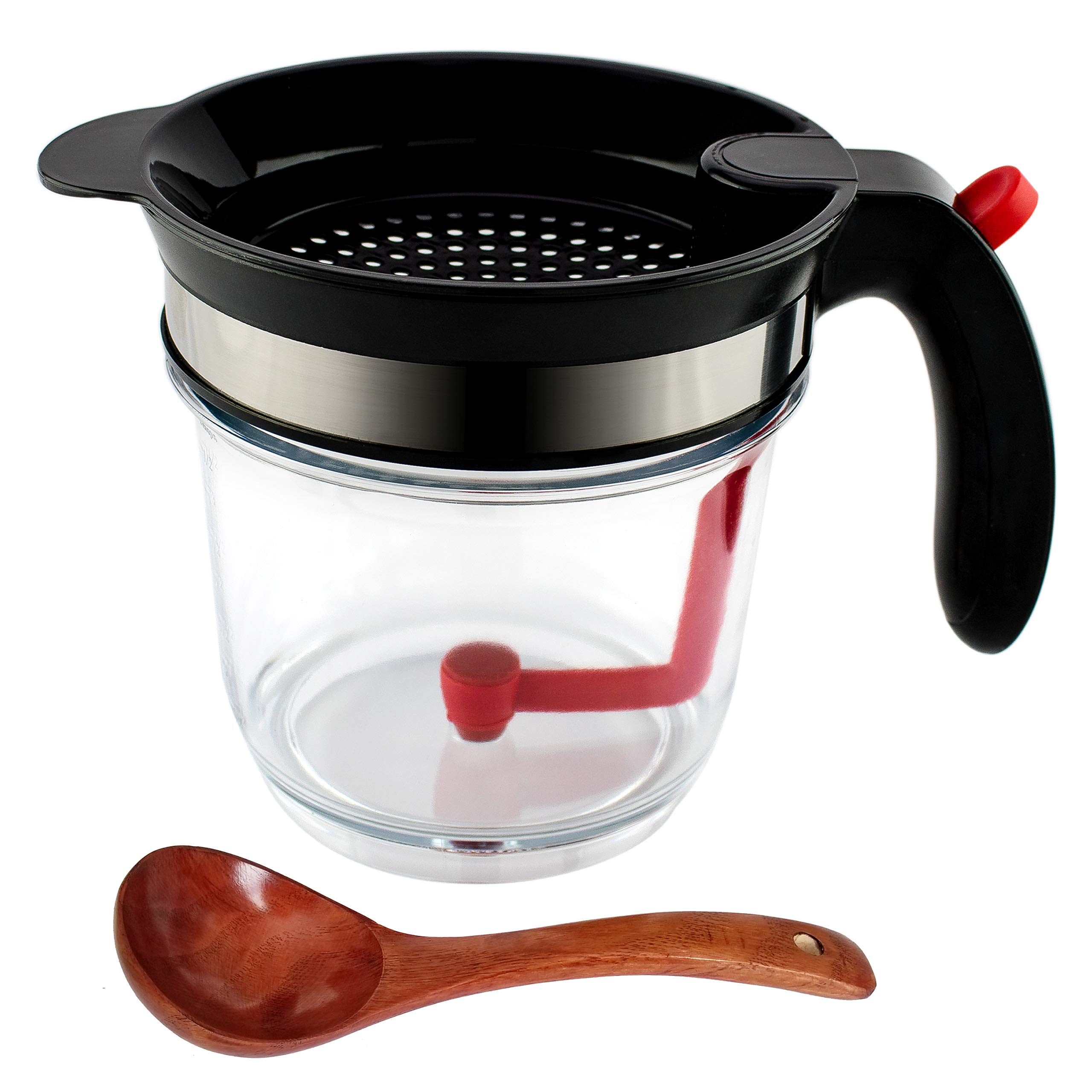 Buy 4 Cups Gravy Strainer and Separator by Wily Kitchen - 1 Liter ...